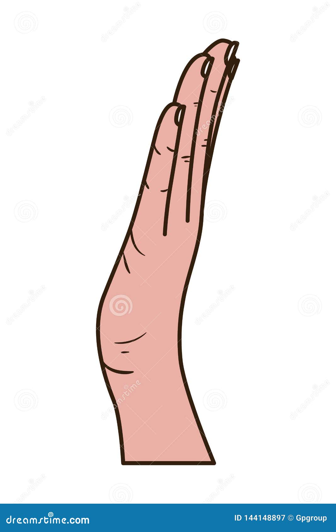 Open Hand Receiving Avatar Character Stock Vector - Illustration of ...