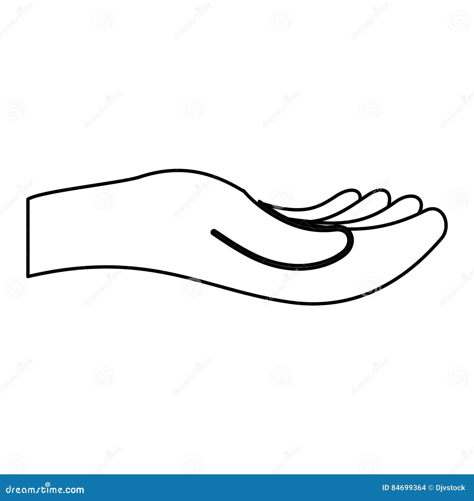 Open Hand Sideview Icon Image Stock Illustrations – 3 Open Hand ...