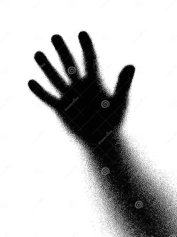 Open Hand. Silhouette on White Background Stock Image - Image of symbol ...