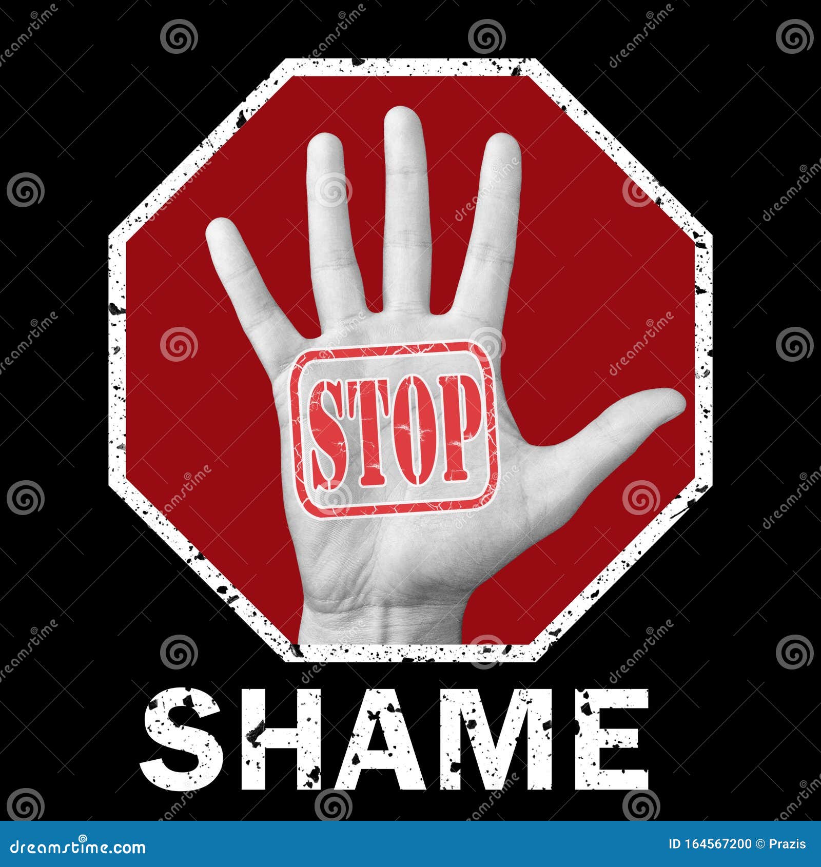 Open Hand with the Text Stop Shame Stock Photo - Image of stop, guilt ...