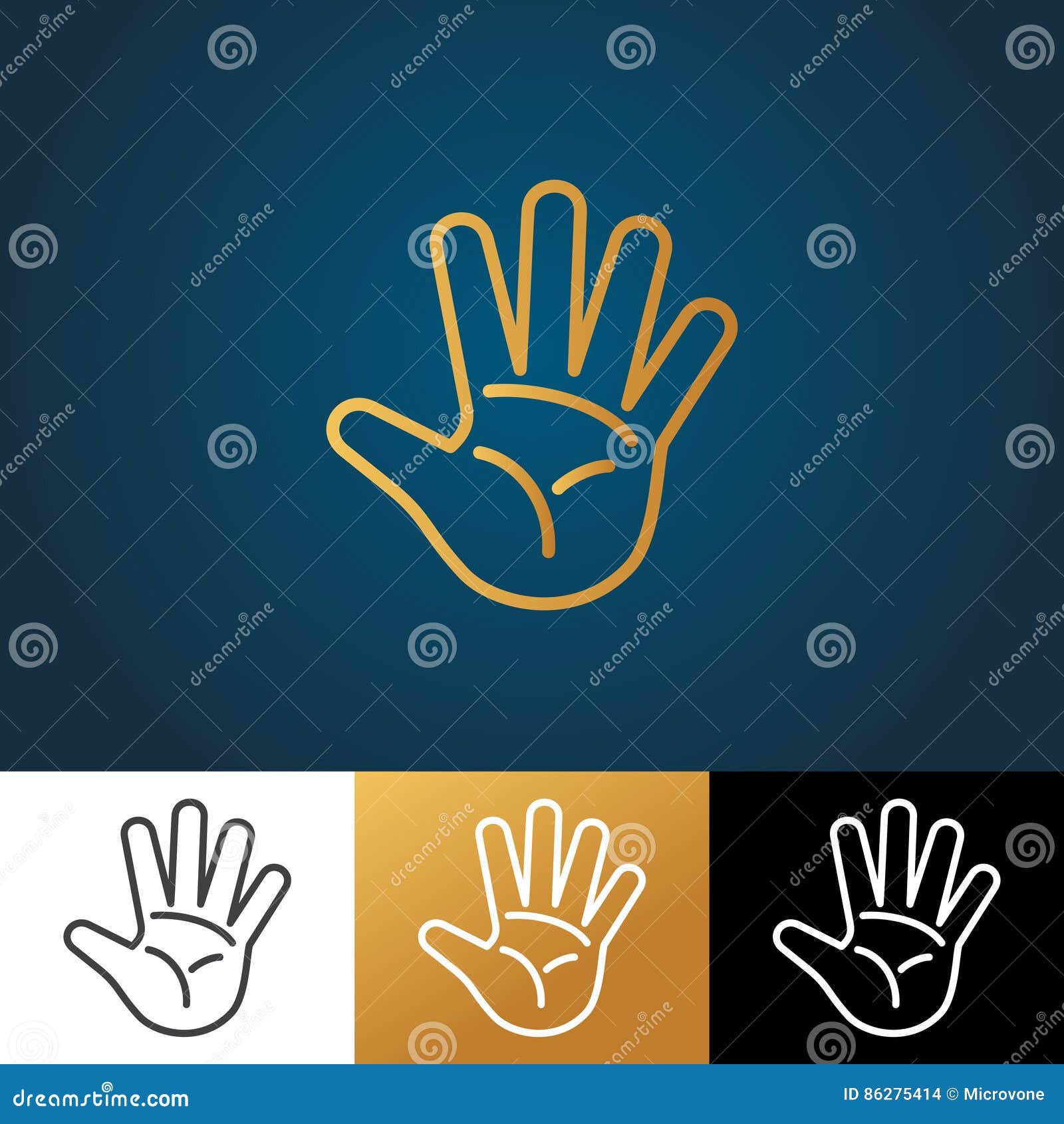 Open hand vector icon stock vector. Illustration of care - 86275414