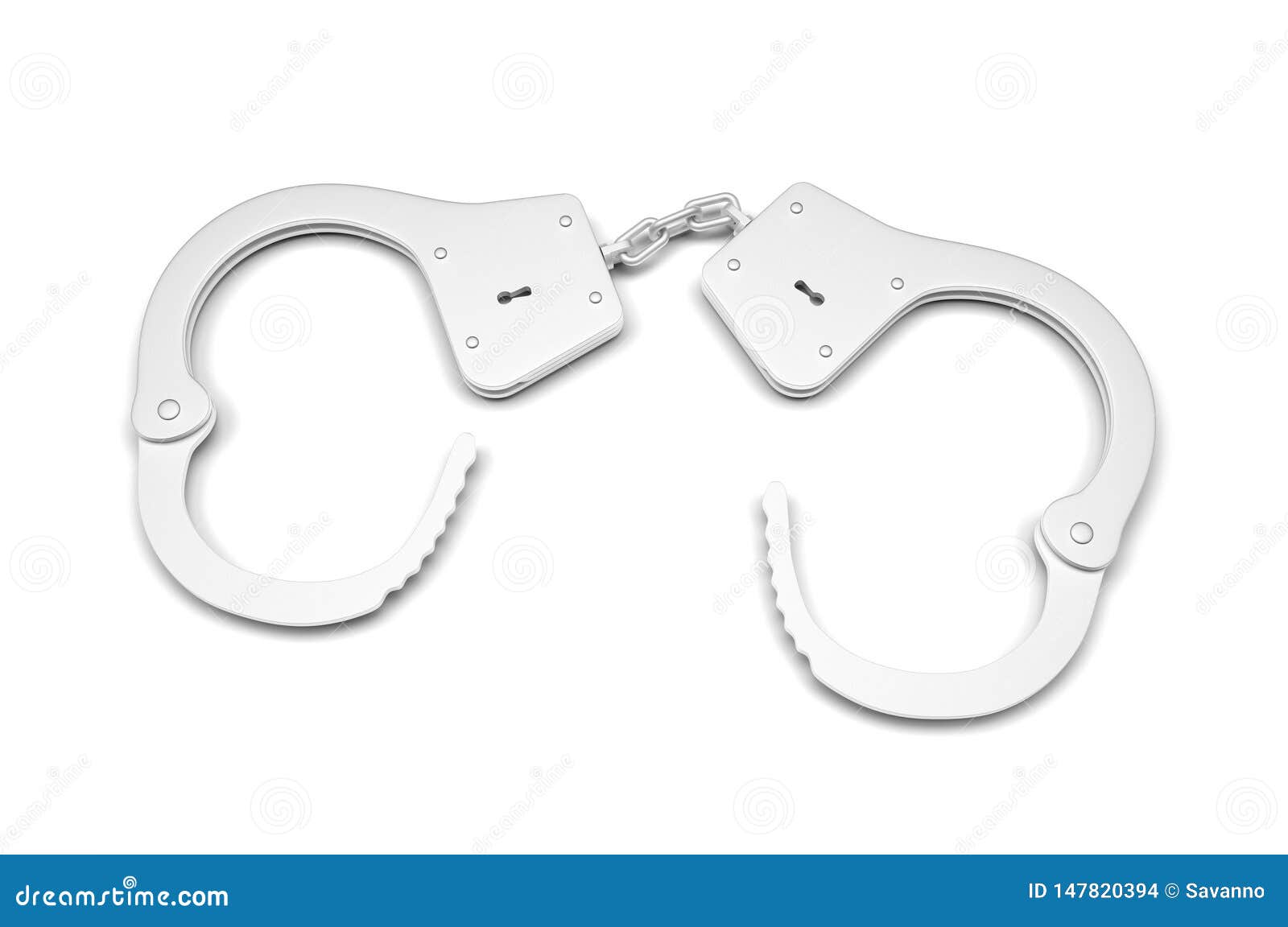 Open Handcuffs. 3d Rendering Illustration Isolated Stock Illustration ...
