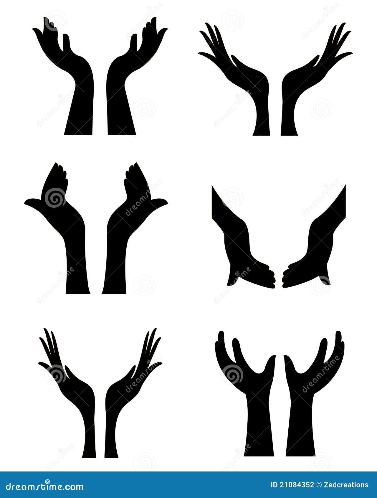 Open Handen vector illustratie. Illustration of bedelen - 21084352