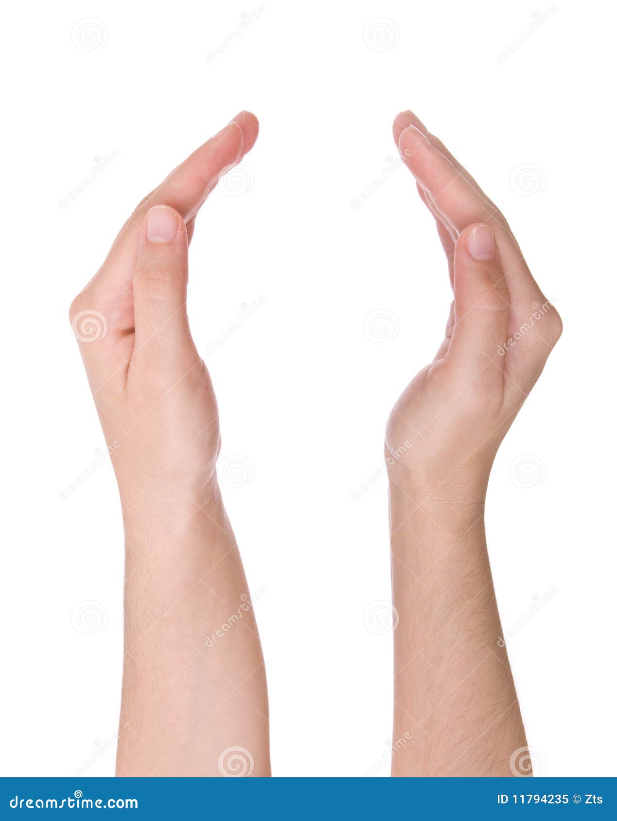 Open Handen Die Op Wit Worden Geïsoleerdr Stock Afbeelding - Image of ...