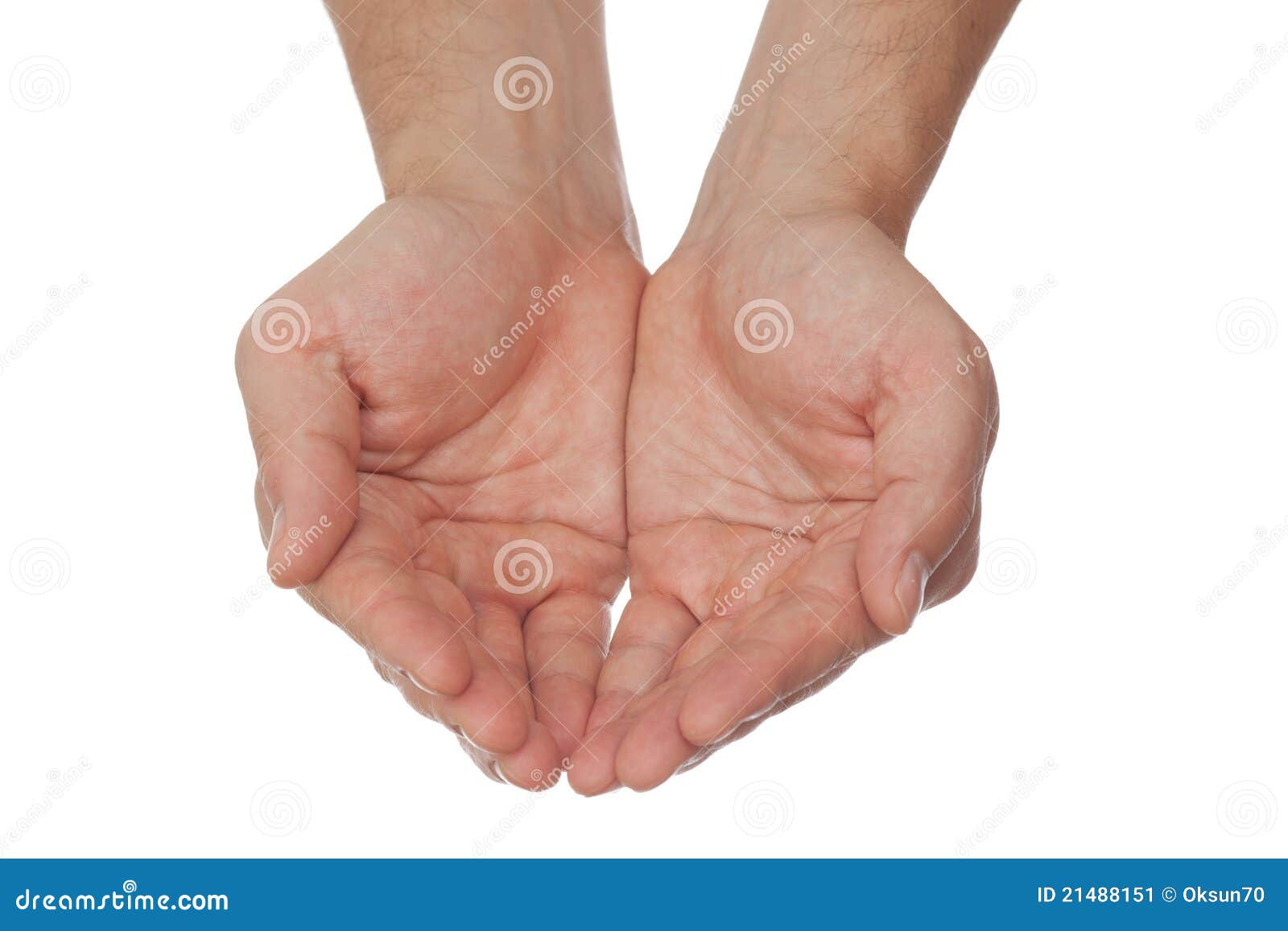 Open Hands of a Caucasian Man Stock Image - Image of care, empty: 21488151