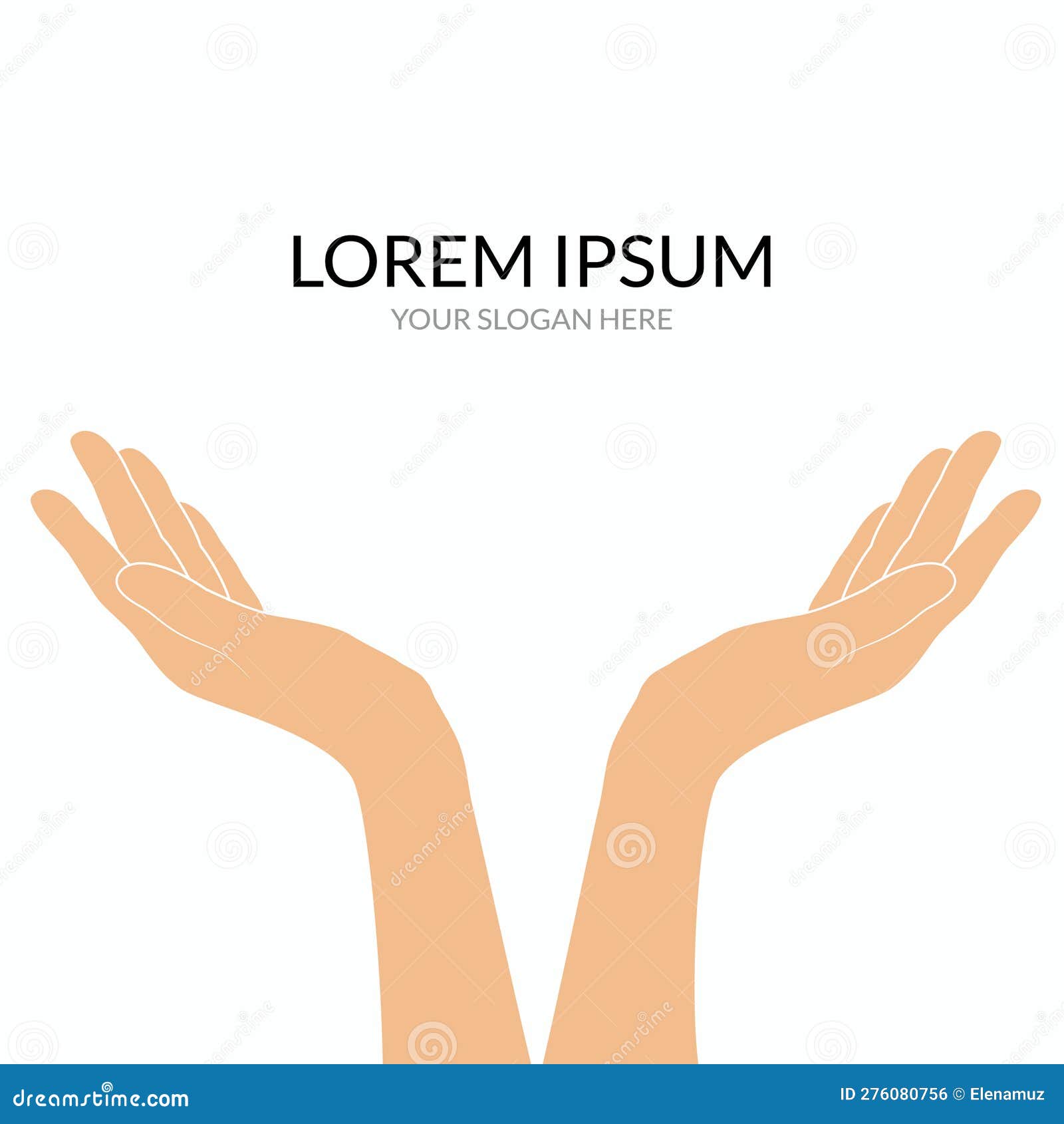 Open Hands Logo Cartoon Vector | CartoonDealer.com #32802345