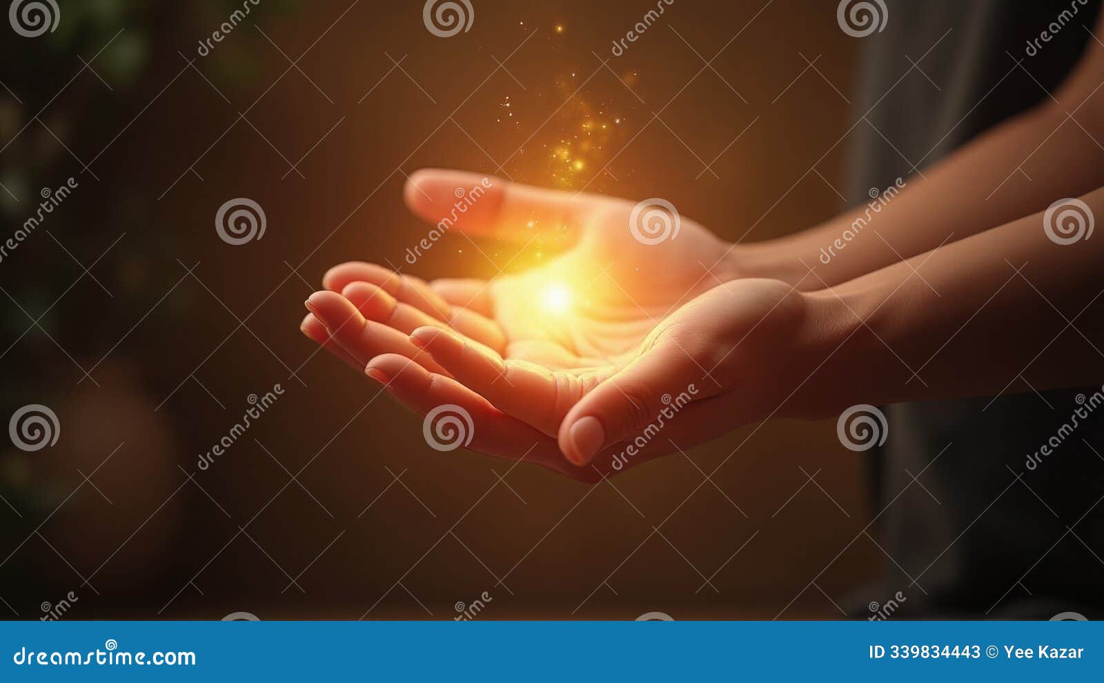 Open Hands Holding Sparkling Light - Magic, Hope, and Healing Stock ...