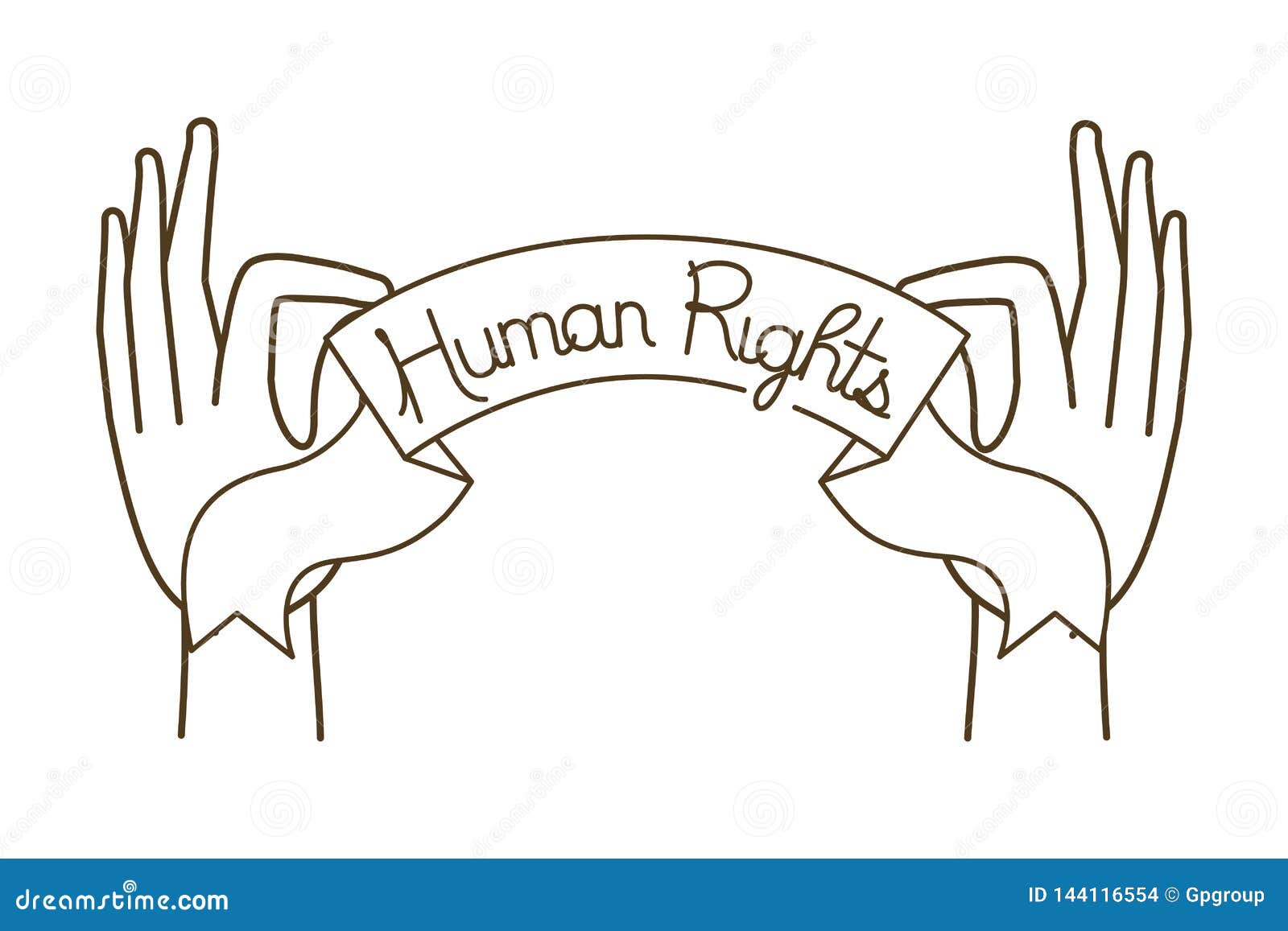 Open Hands with Human Rights Symbol Stock Vector - Illustration of ...