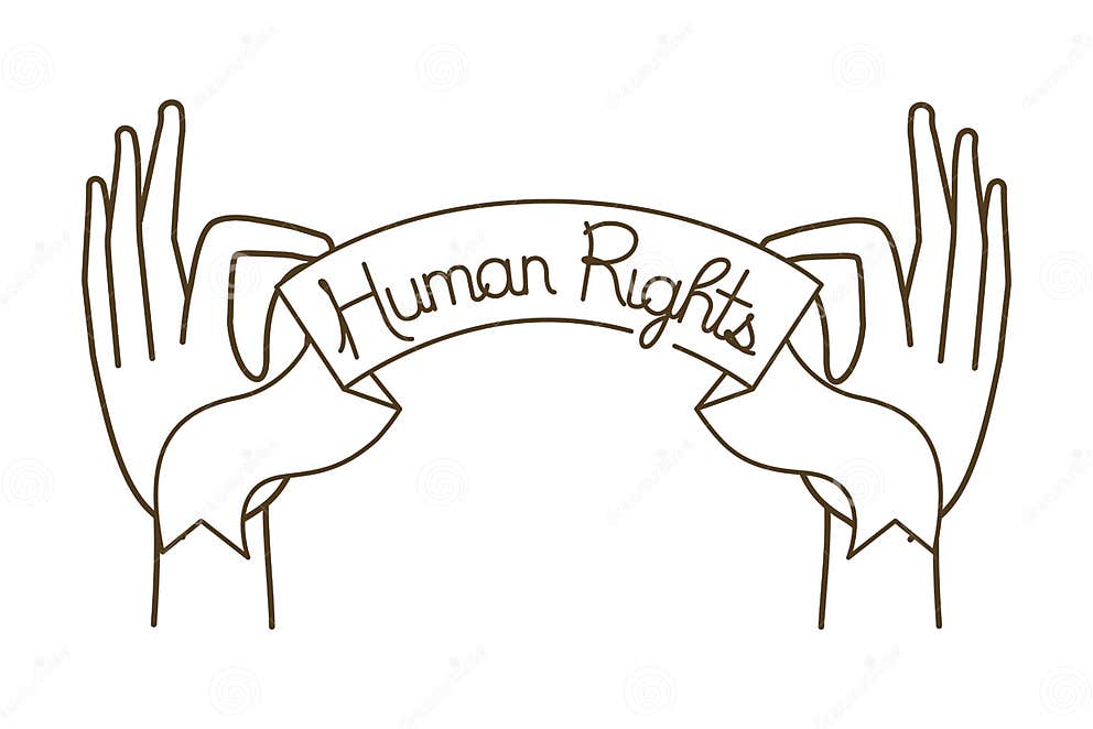 Open Hands with Human Rights Symbol Stock Vector - Illustration of ...