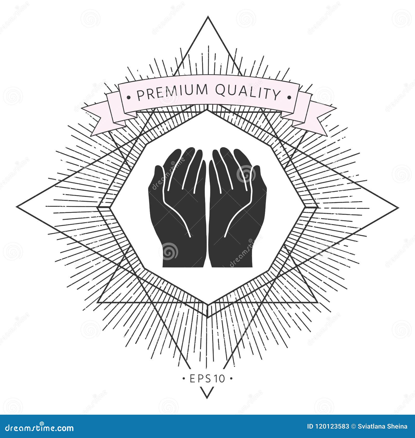 Open hands icon stock vector. Illustration of side, human - 120123583