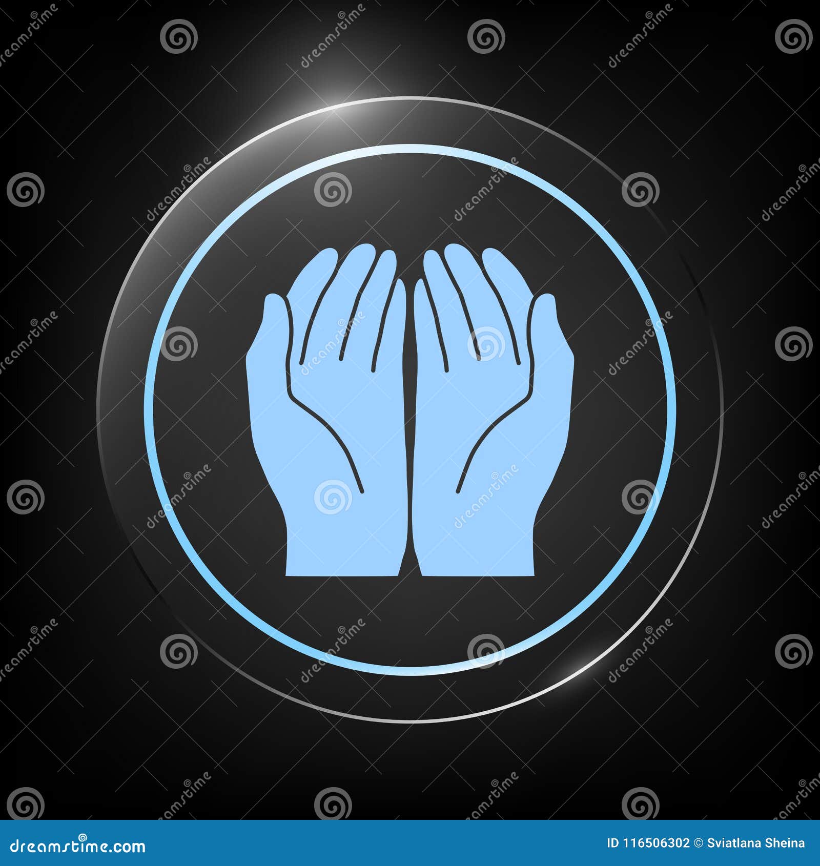 Open hands icon stock vector. Illustration of show, copy - 116506302