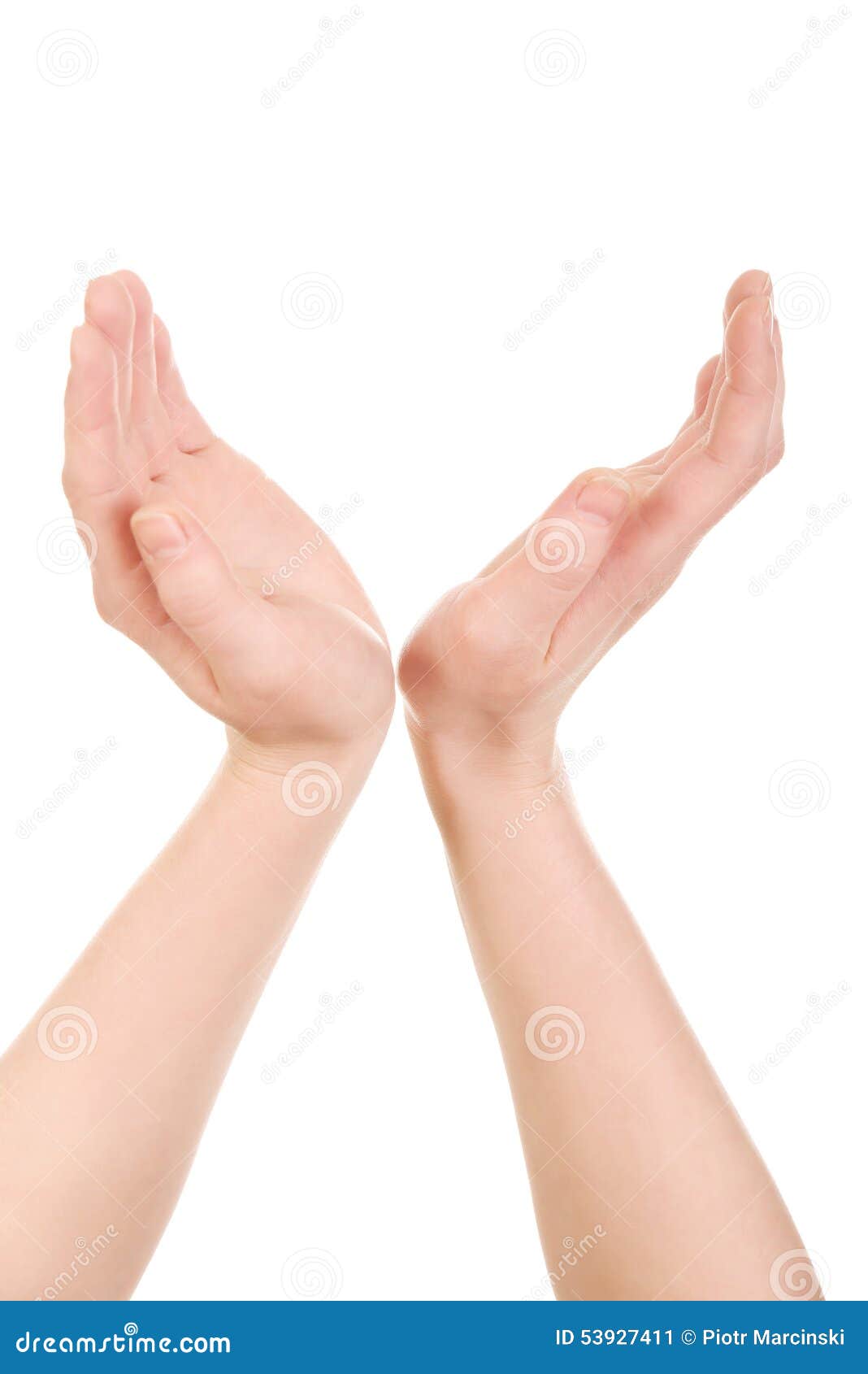 Open hands for product. stock image. Image of product - 53927411