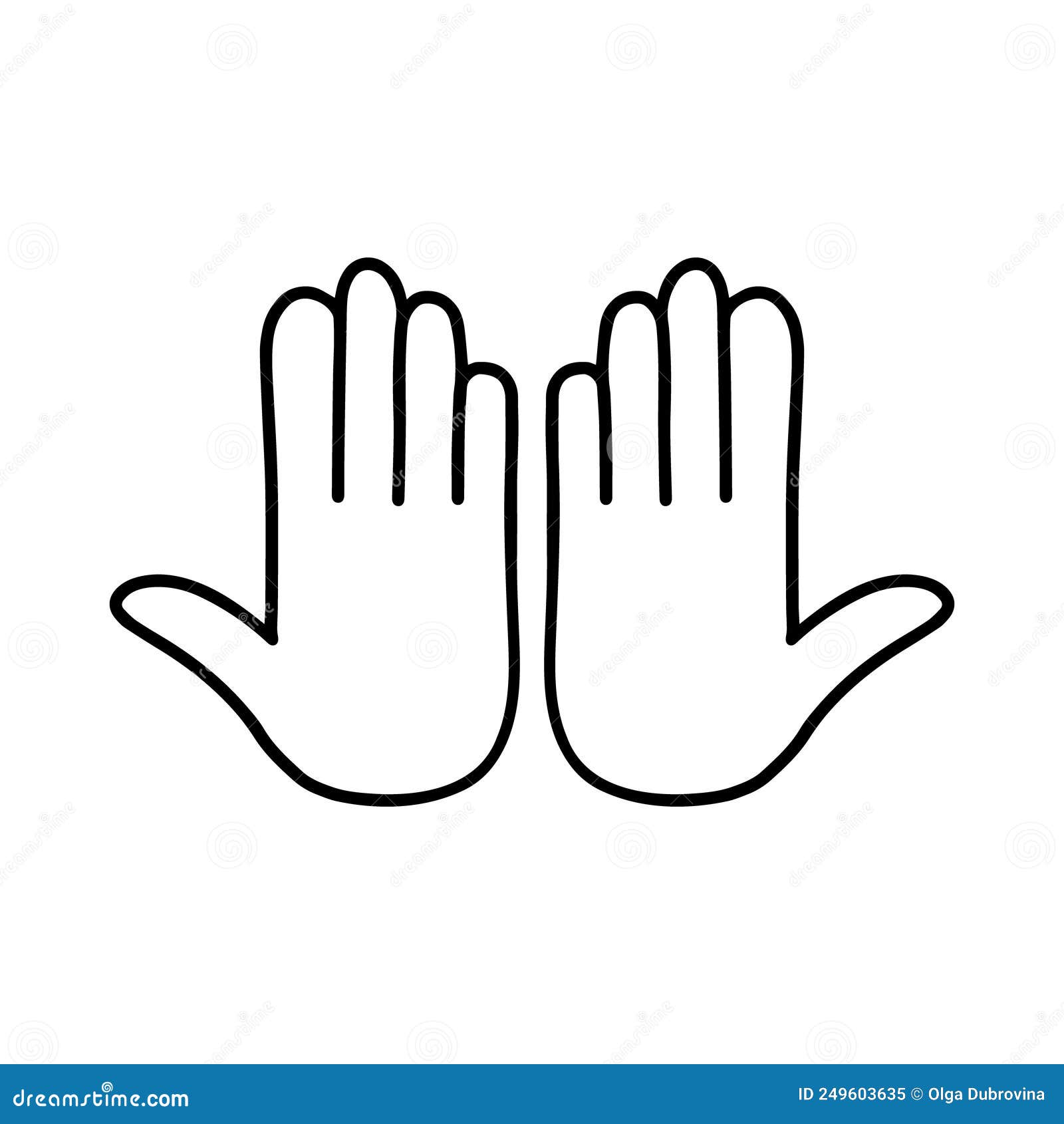 Open Hands. Vector Outline Drawing | CartoonDealer.com #249603635