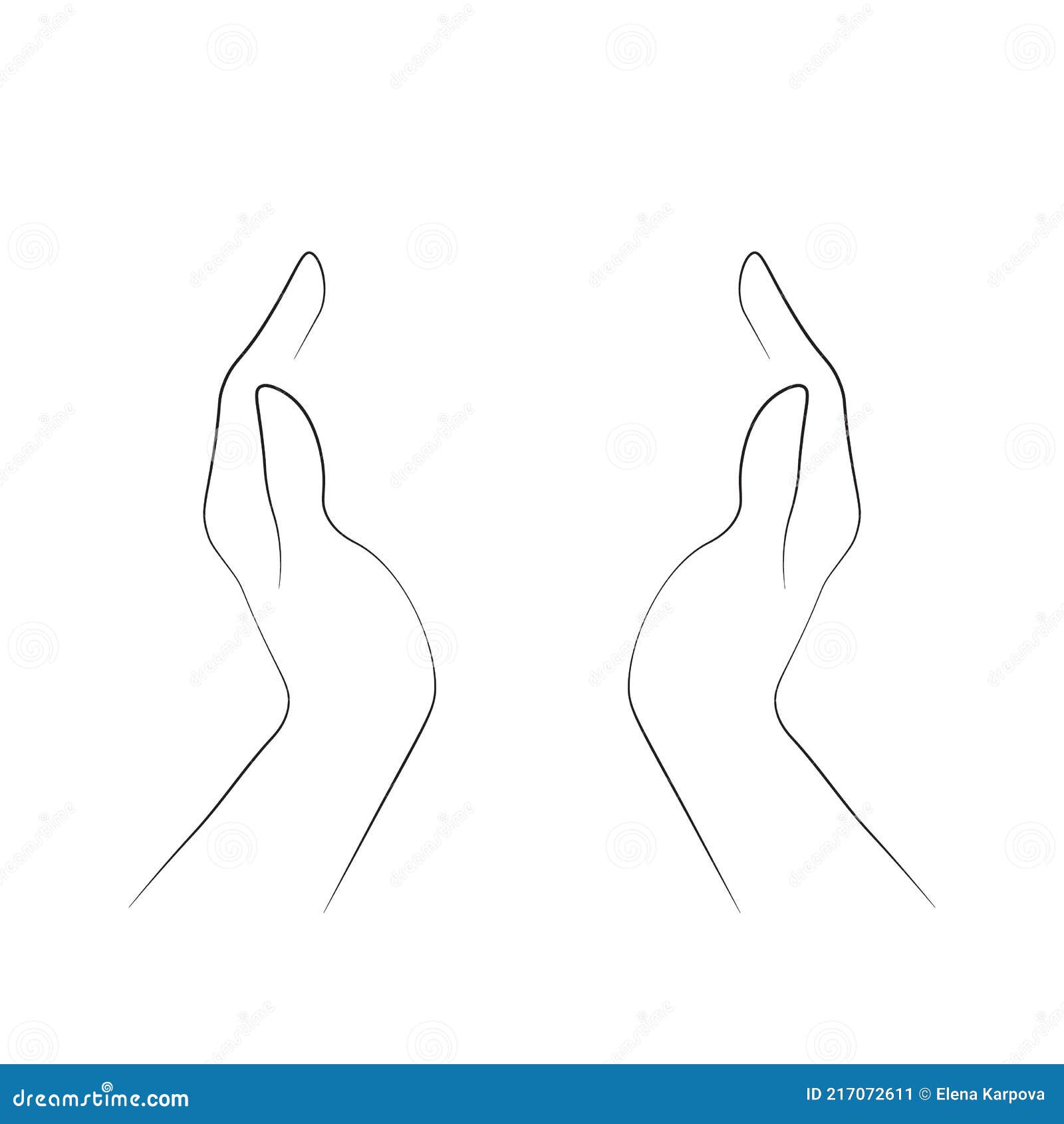 Open Hands on a White Background. Stock Vector - Illustration of badge ...