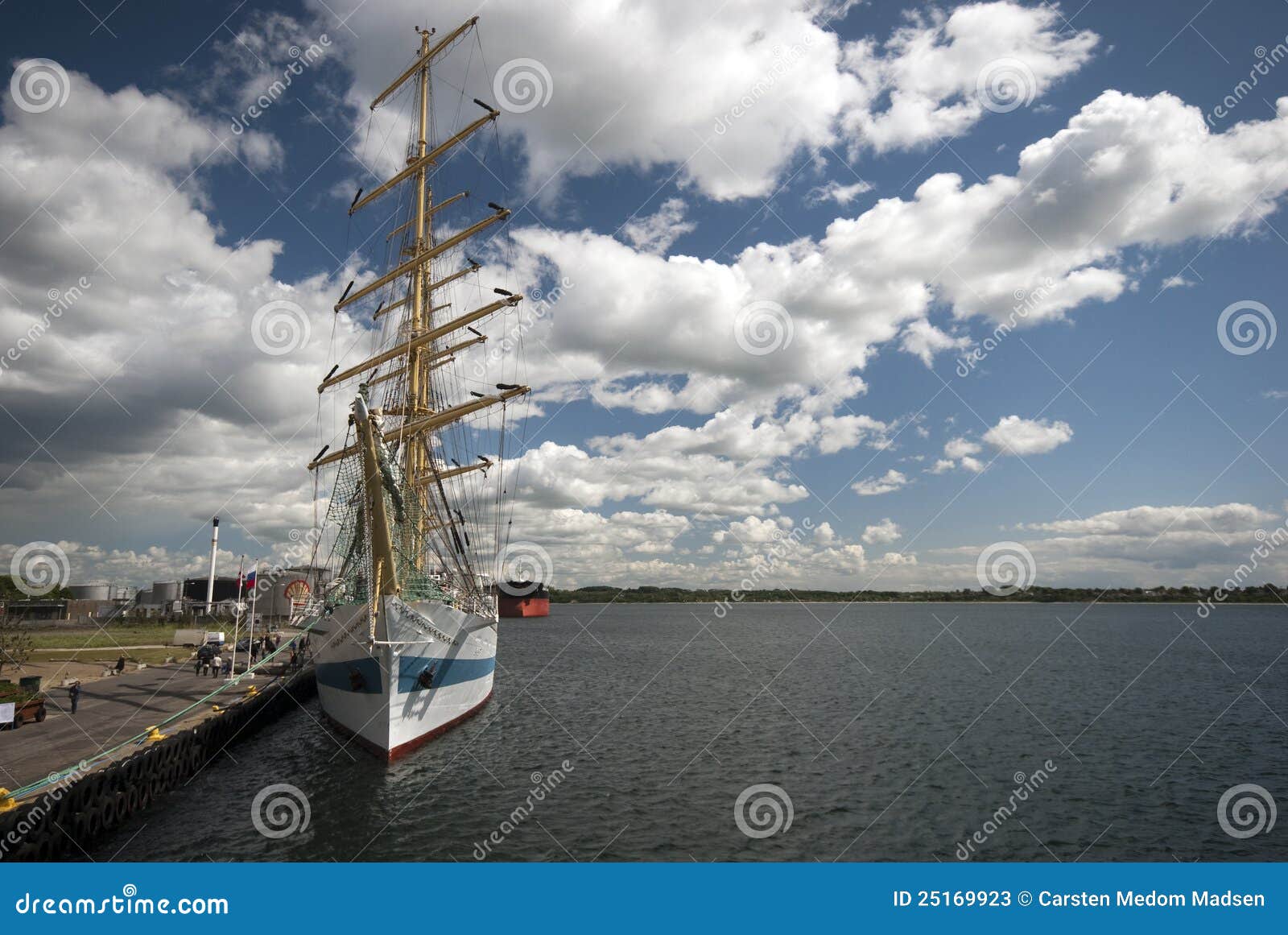 Open harbor editorial stock photo. Image of flag, denmark - 25169923