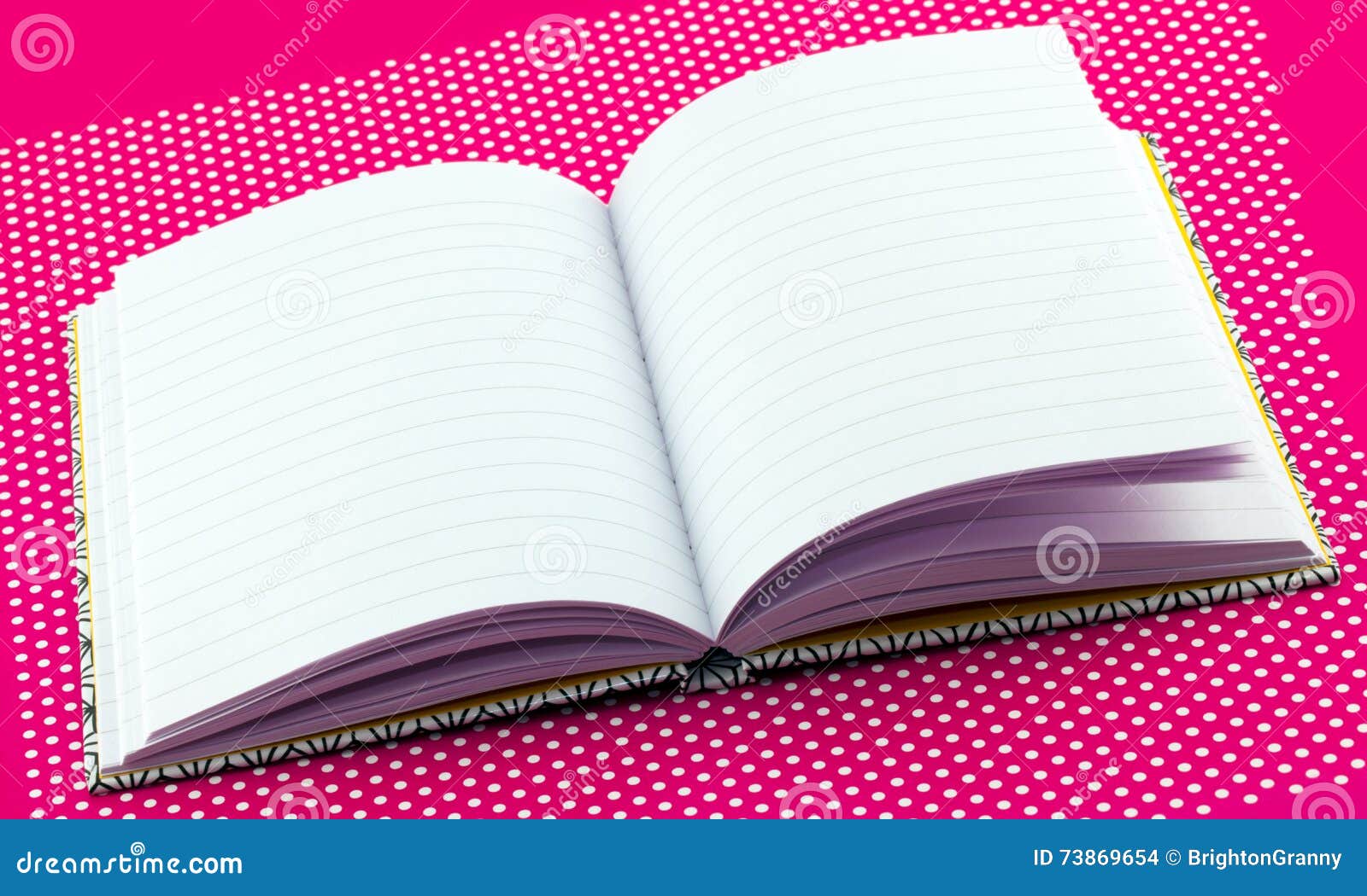 Open hard back notebook stock photo. Image of lined, bound - 73869654