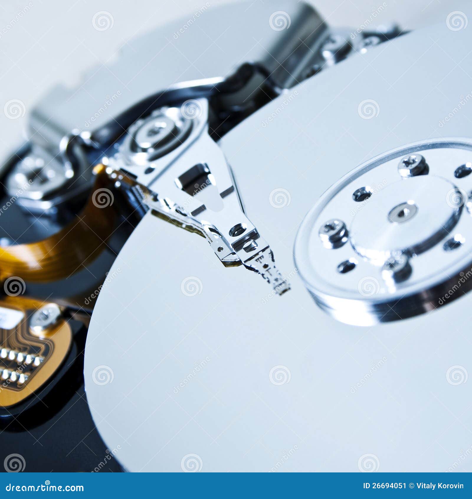 Open hard disc drive stock image. Image of disk, technology - 26694051