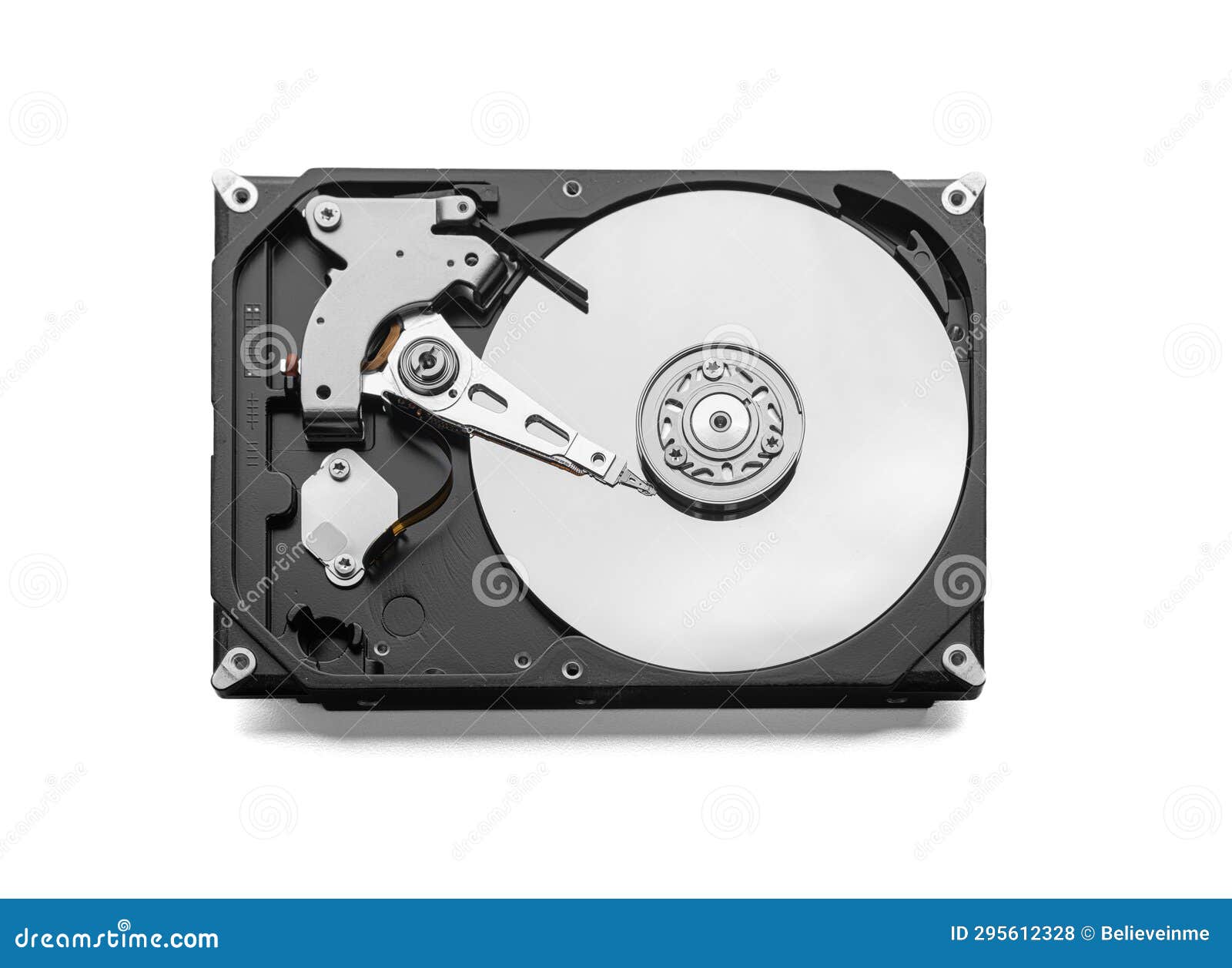 Open hard disk drive. stock photo. Image of inside, backup - 295612328