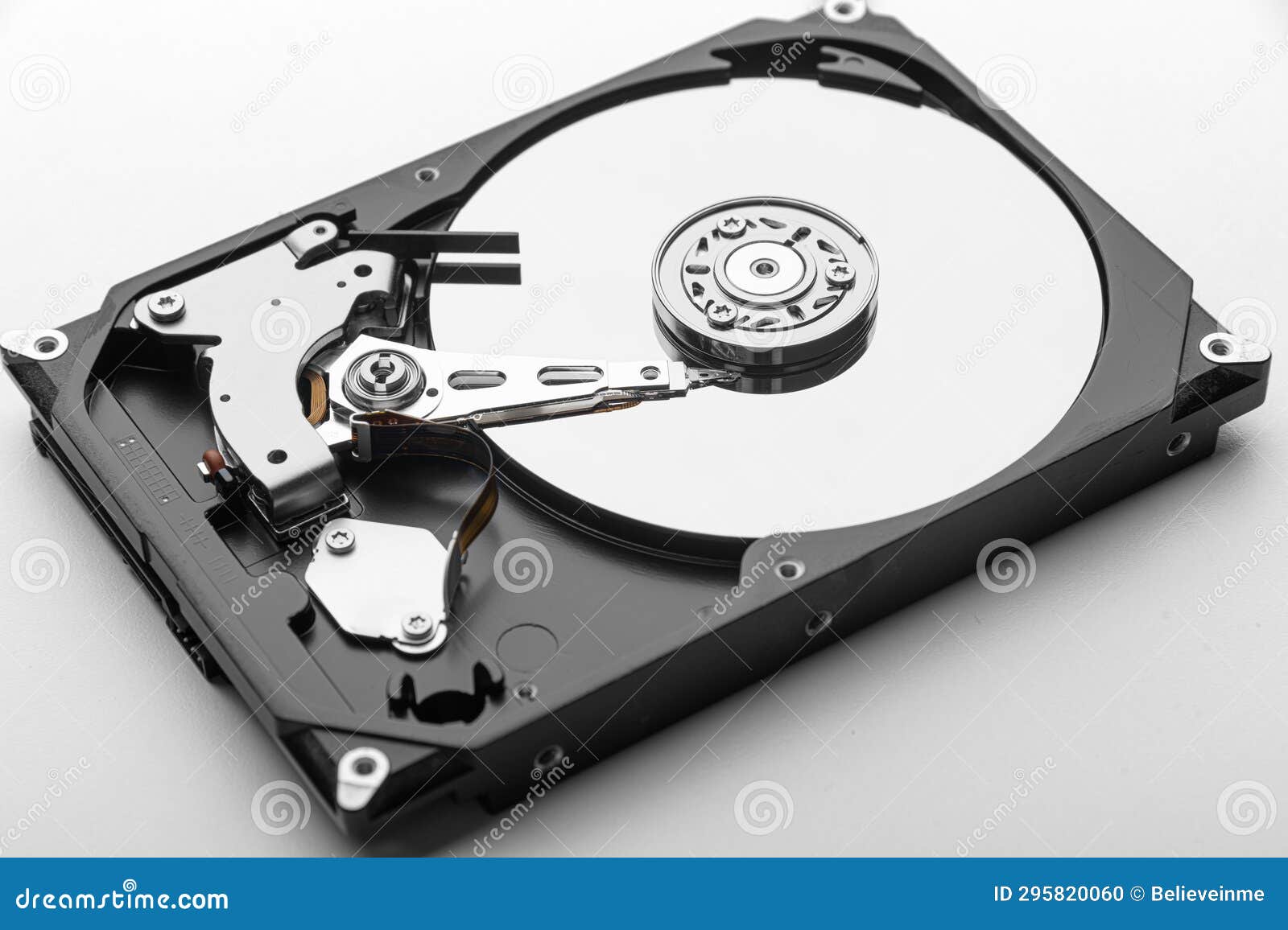Open hard disk drive. stock photo. Image of disk, media - 295820060