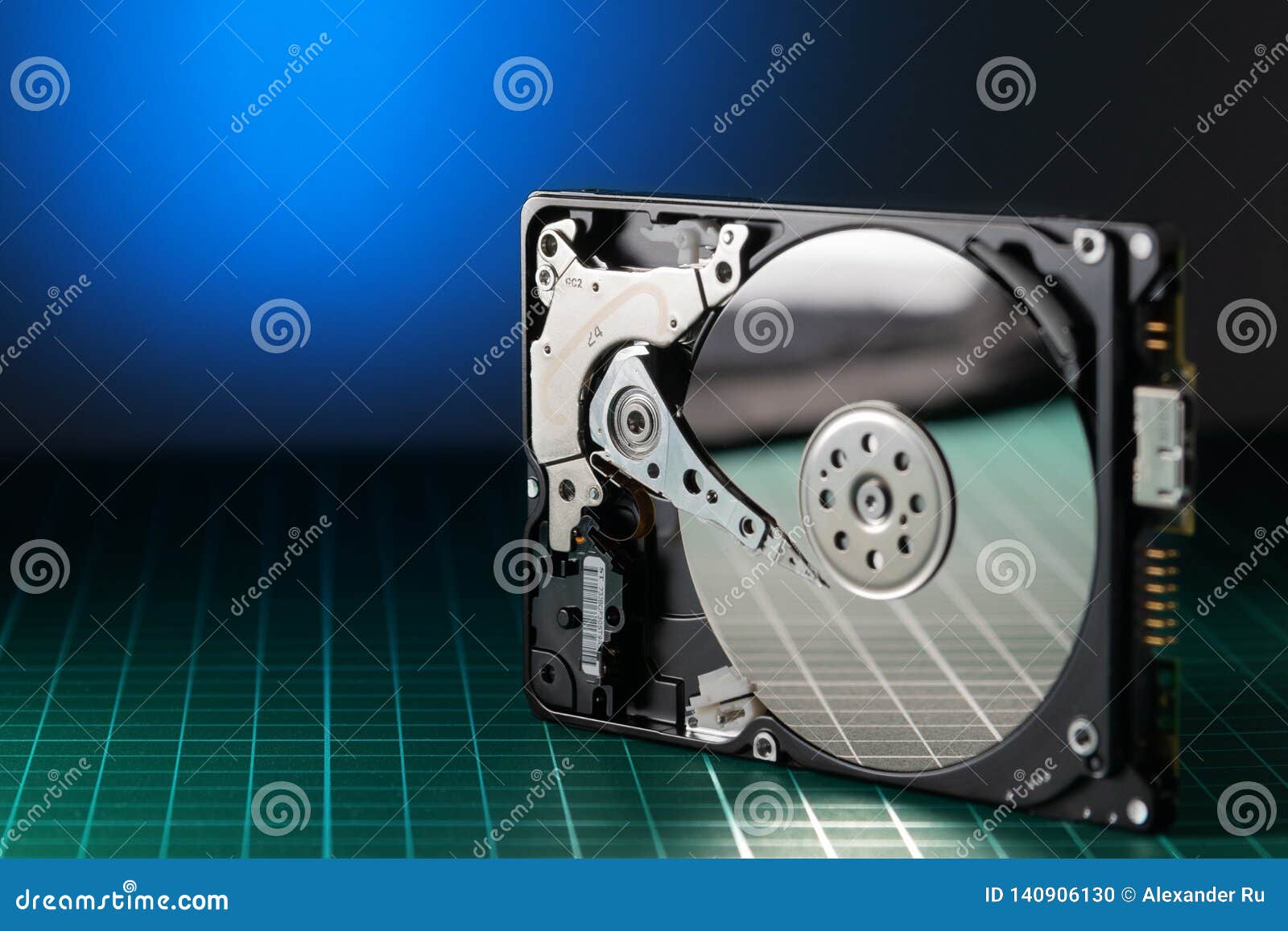 Open Hard Disk Drive. the Concept of Data Storage. Data Array Stock ...