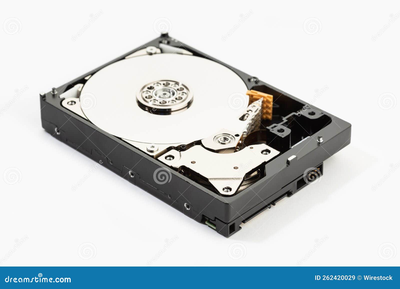 Open Hard Disk Drive HDD Isolated on White Background Stock Image ...