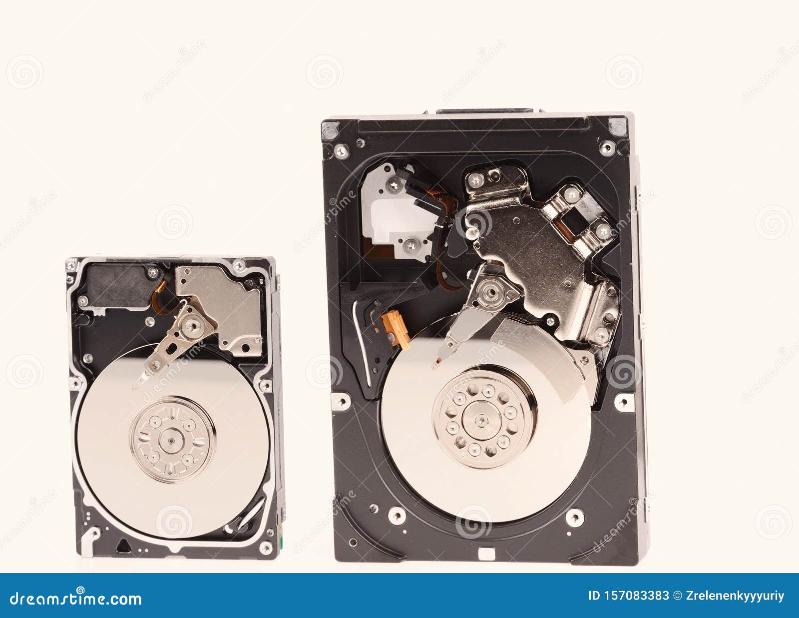 Opened Hard Disk Drive Isolated on the White Background Stock Image ...