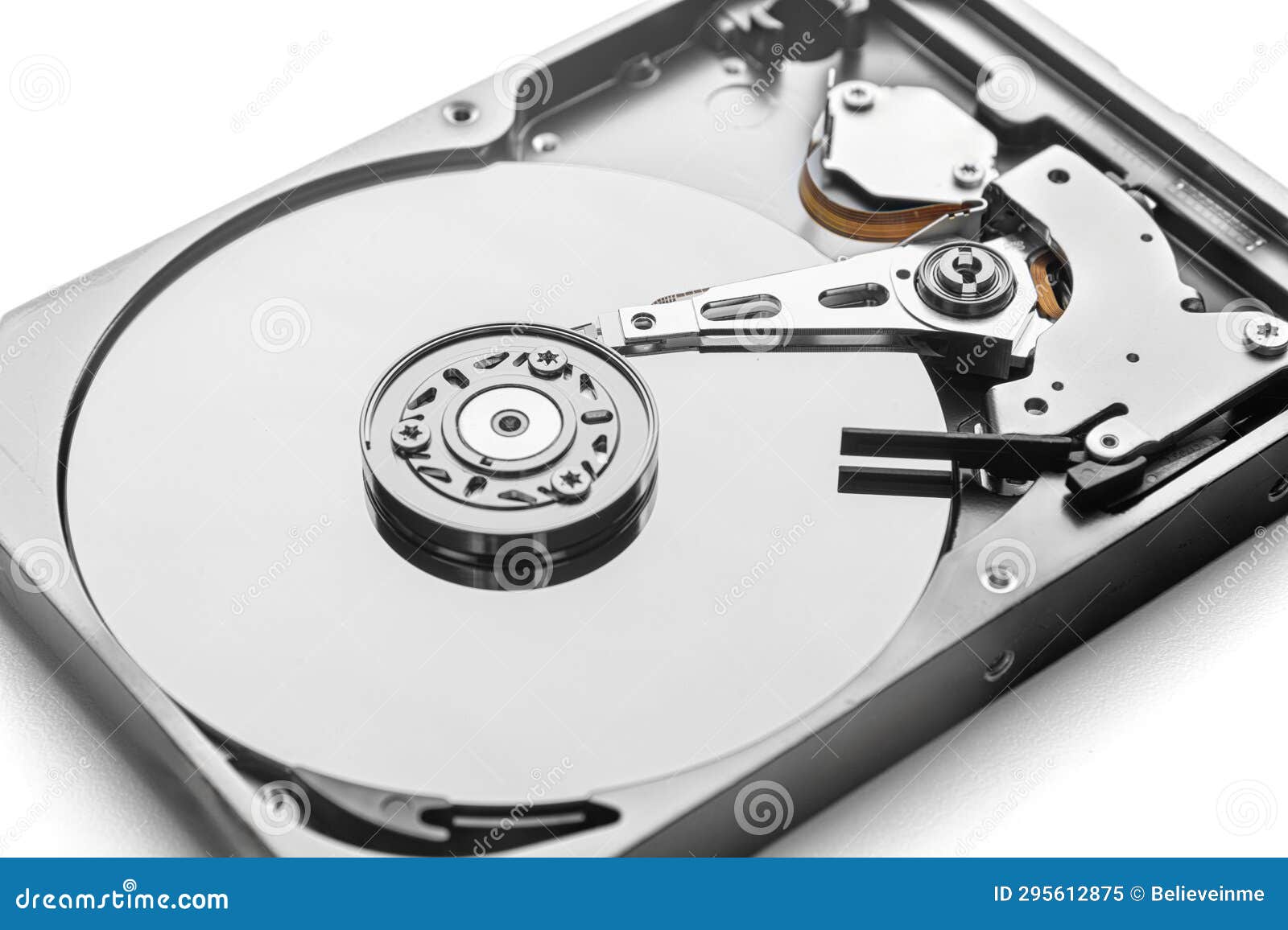 Open hard disk drive. stock image. Image of hardware - 295612875