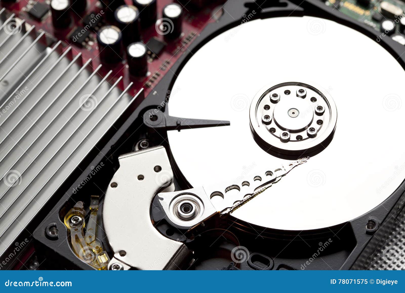 Open Hard disk drive stock image. Image of computer, laptop - 78071575