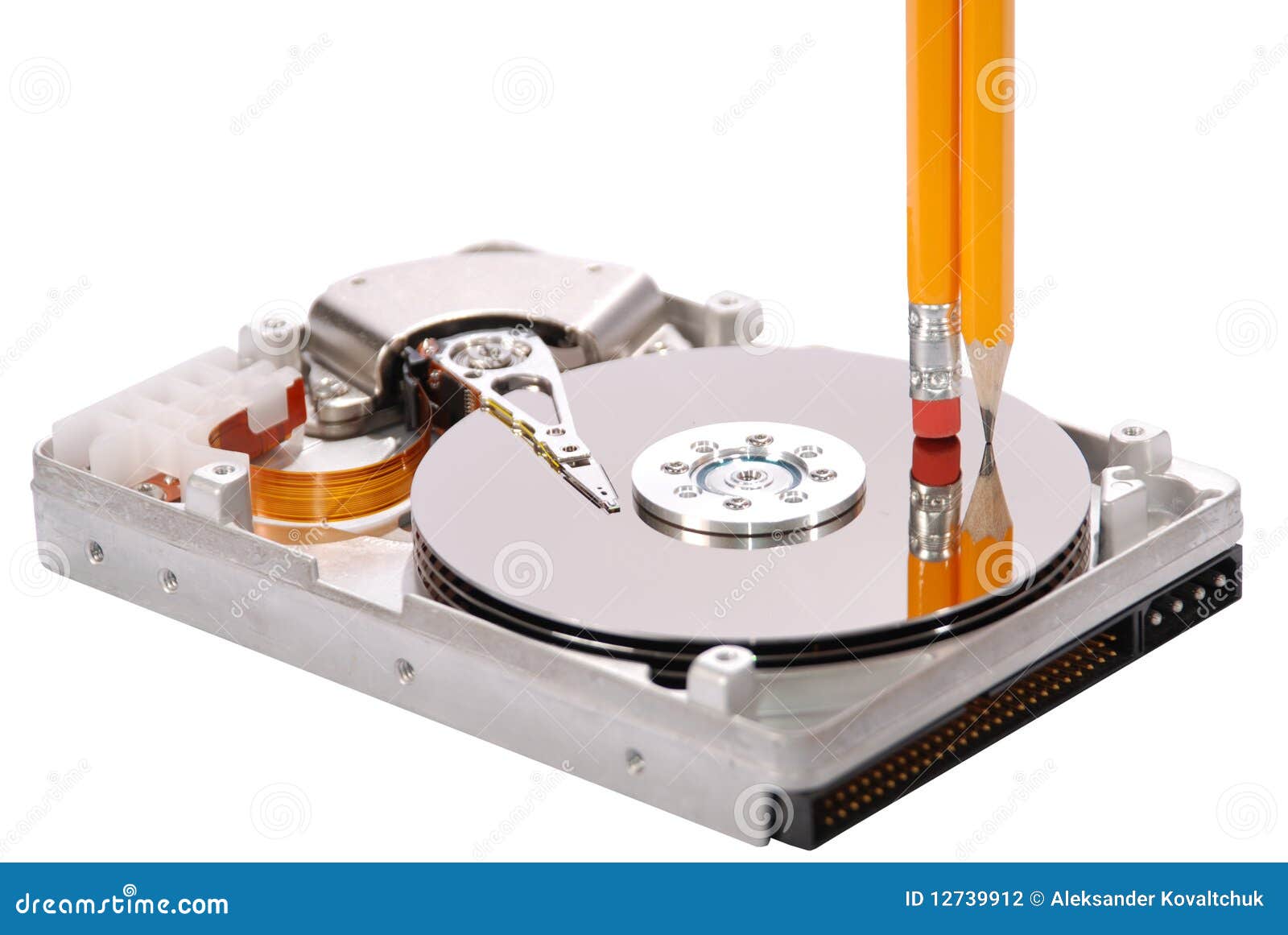 Open Hard Disk Drive Studio Isolated Stock Photo - Image of device ...