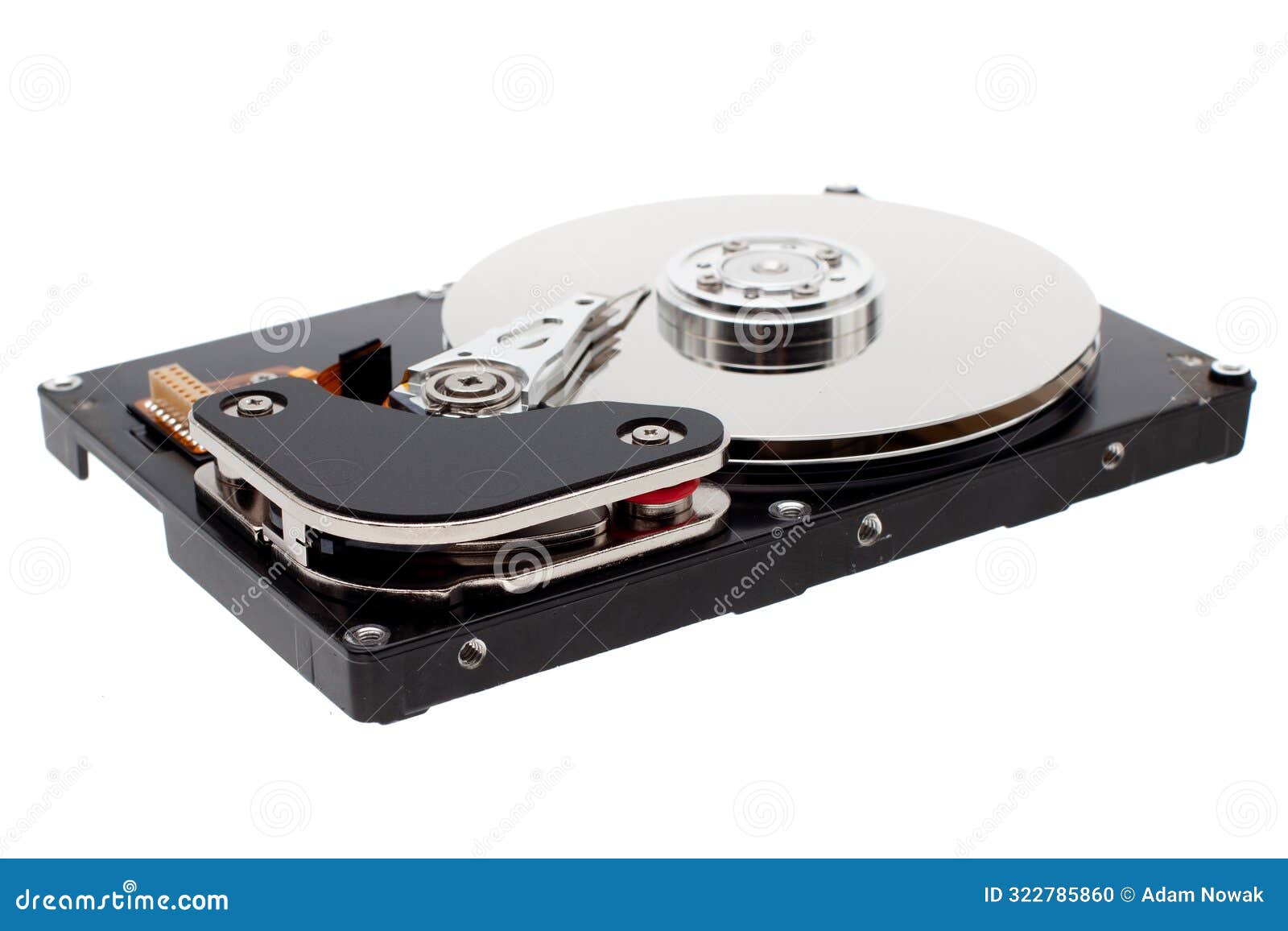 Open Hard Disk Drive on White Background Stock Photo - Image of hard ...