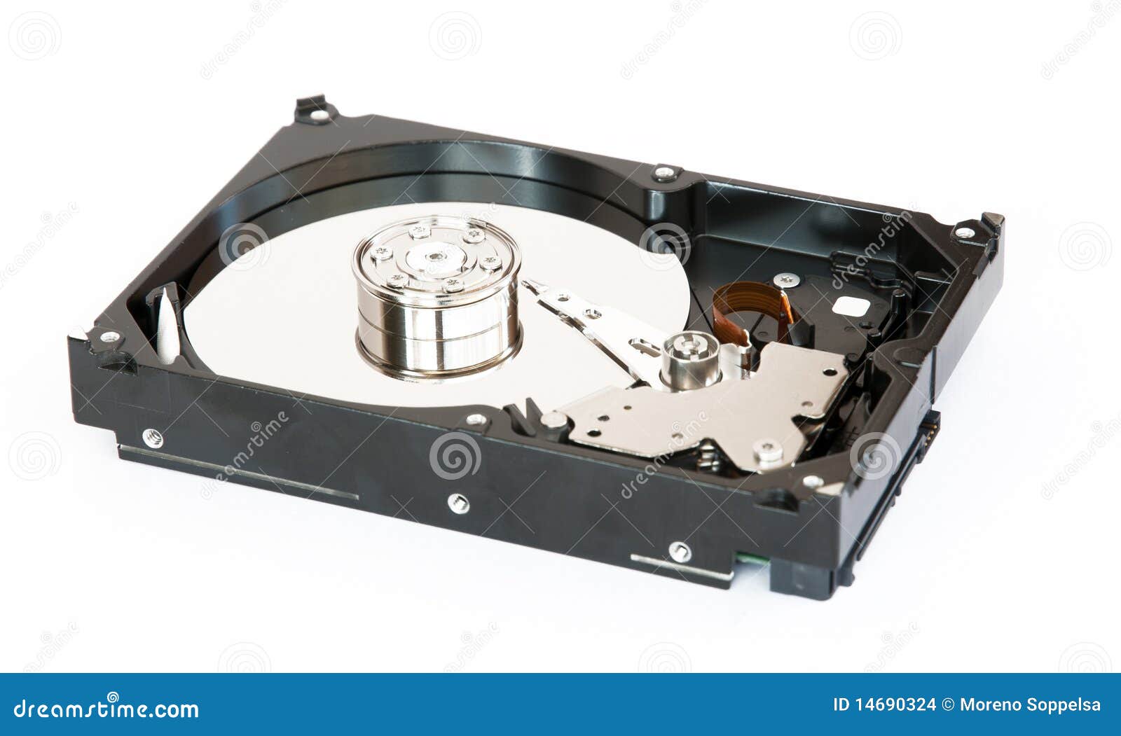 Open hard disk (HD) stock photo. Image of magnet, drive - 14690324