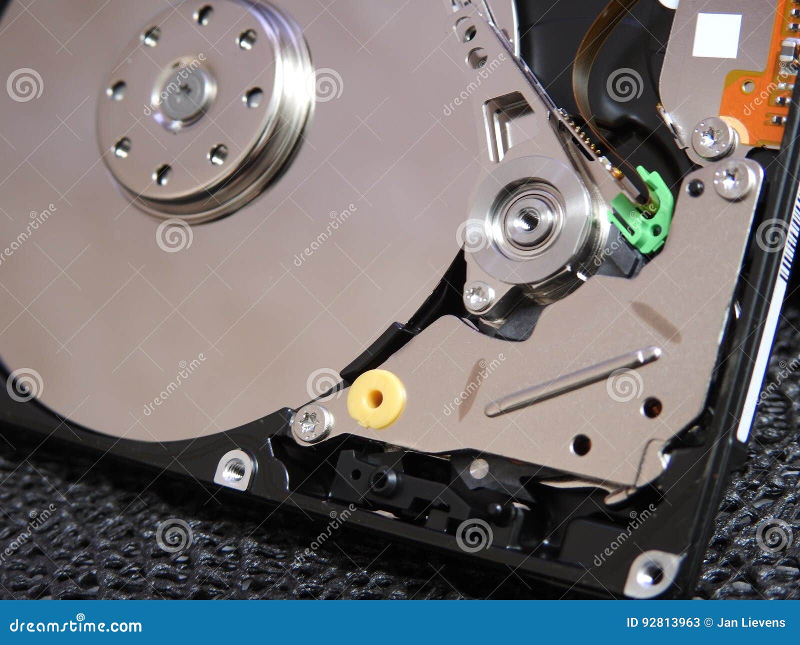 Open hard drive stock image. Image of controller, copy - 92813963