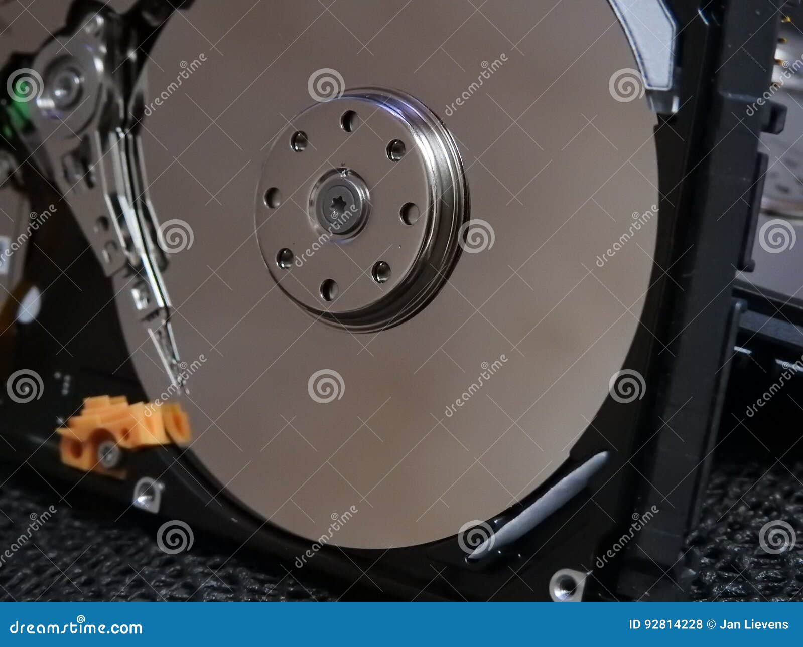 Open hard drive stock photo. Image of compartment, binary - 92814228