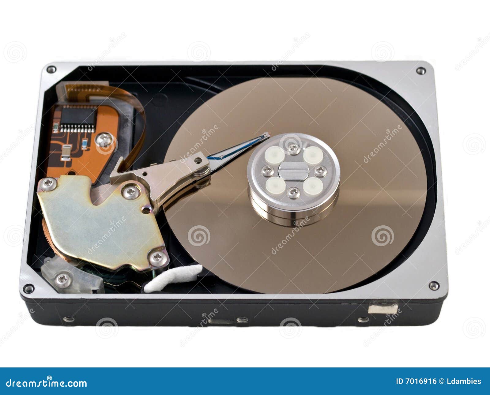 Open hard drive disk stock photo. Image of information - 7016916