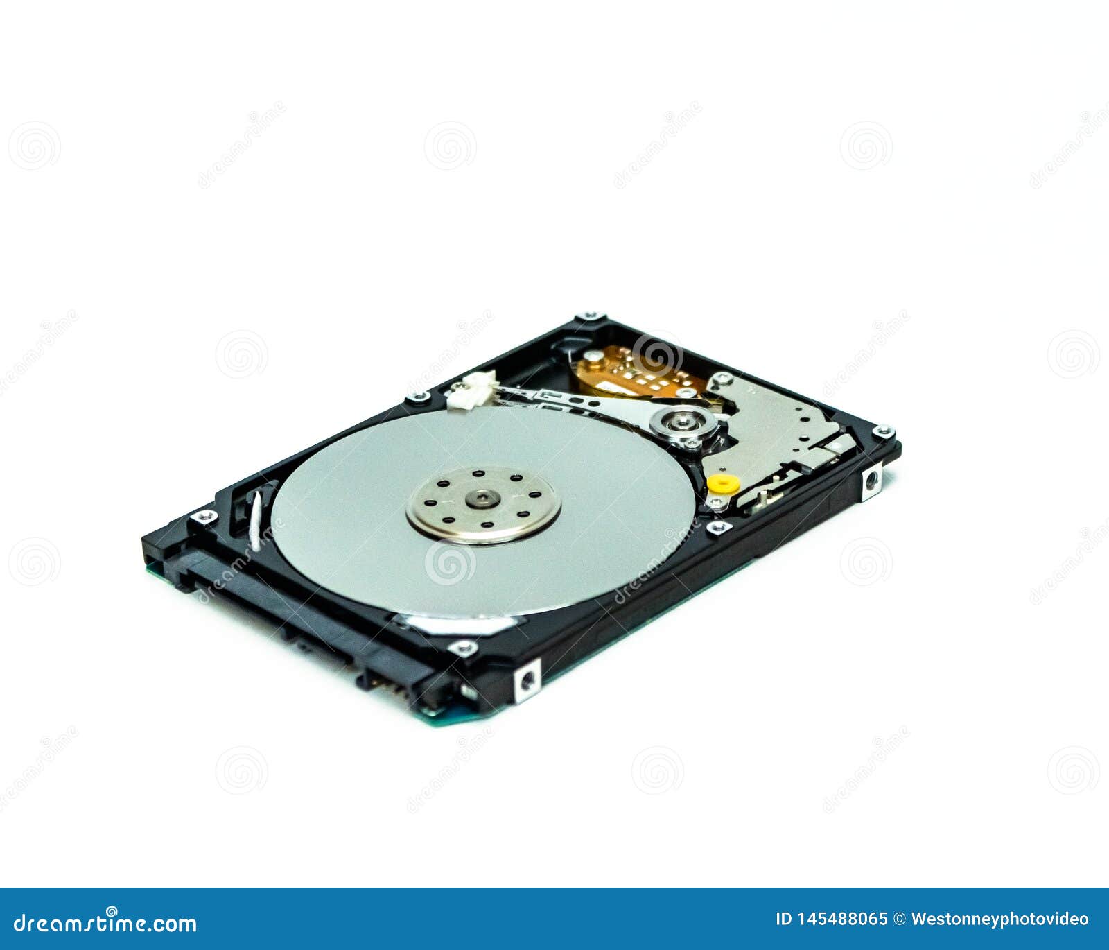Open Hard Drive on Isolated White Background Stock Image - Image of ...