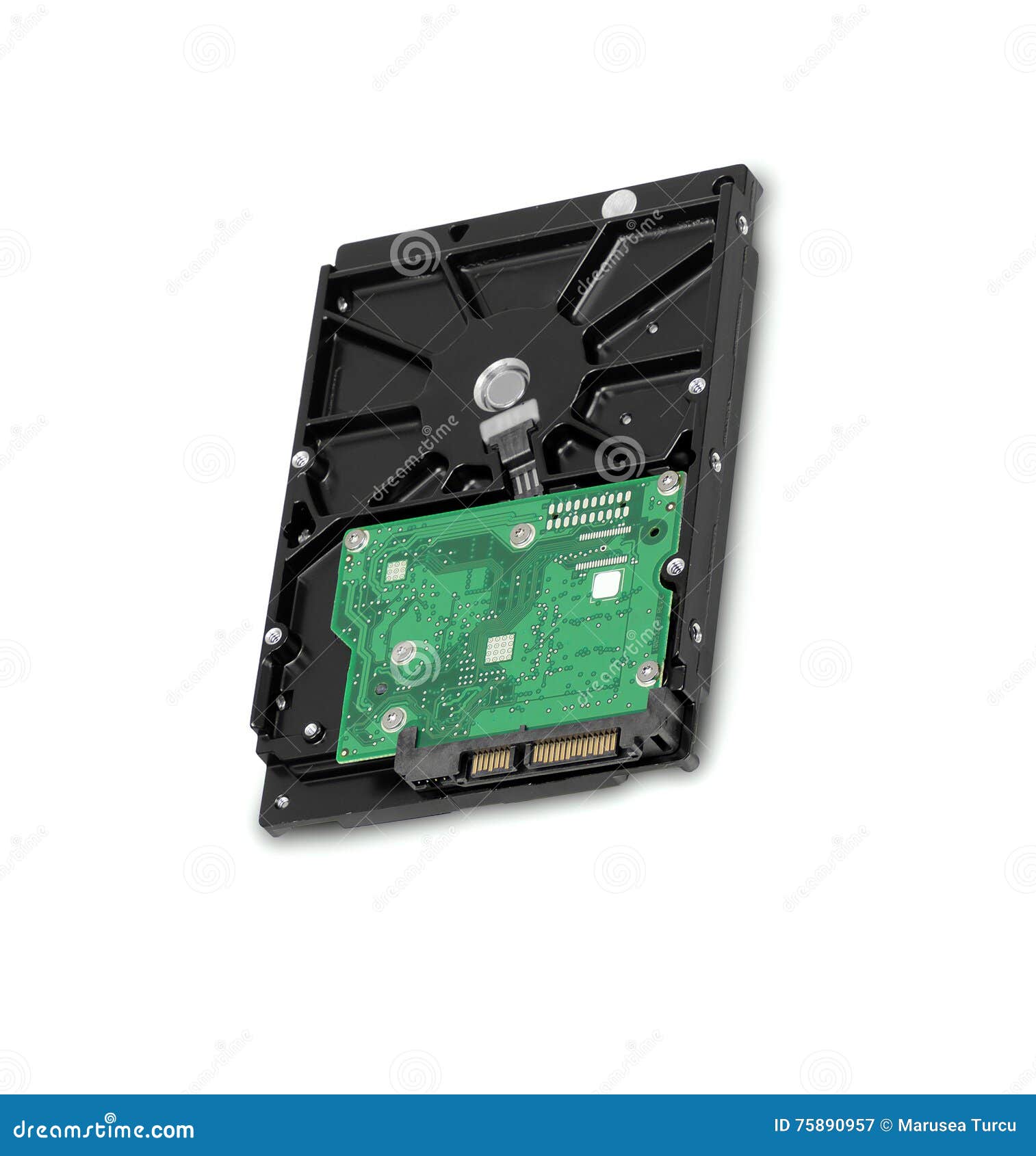 Open Hard Drive Unit from Above Stock Image - Image of fragility, data ...