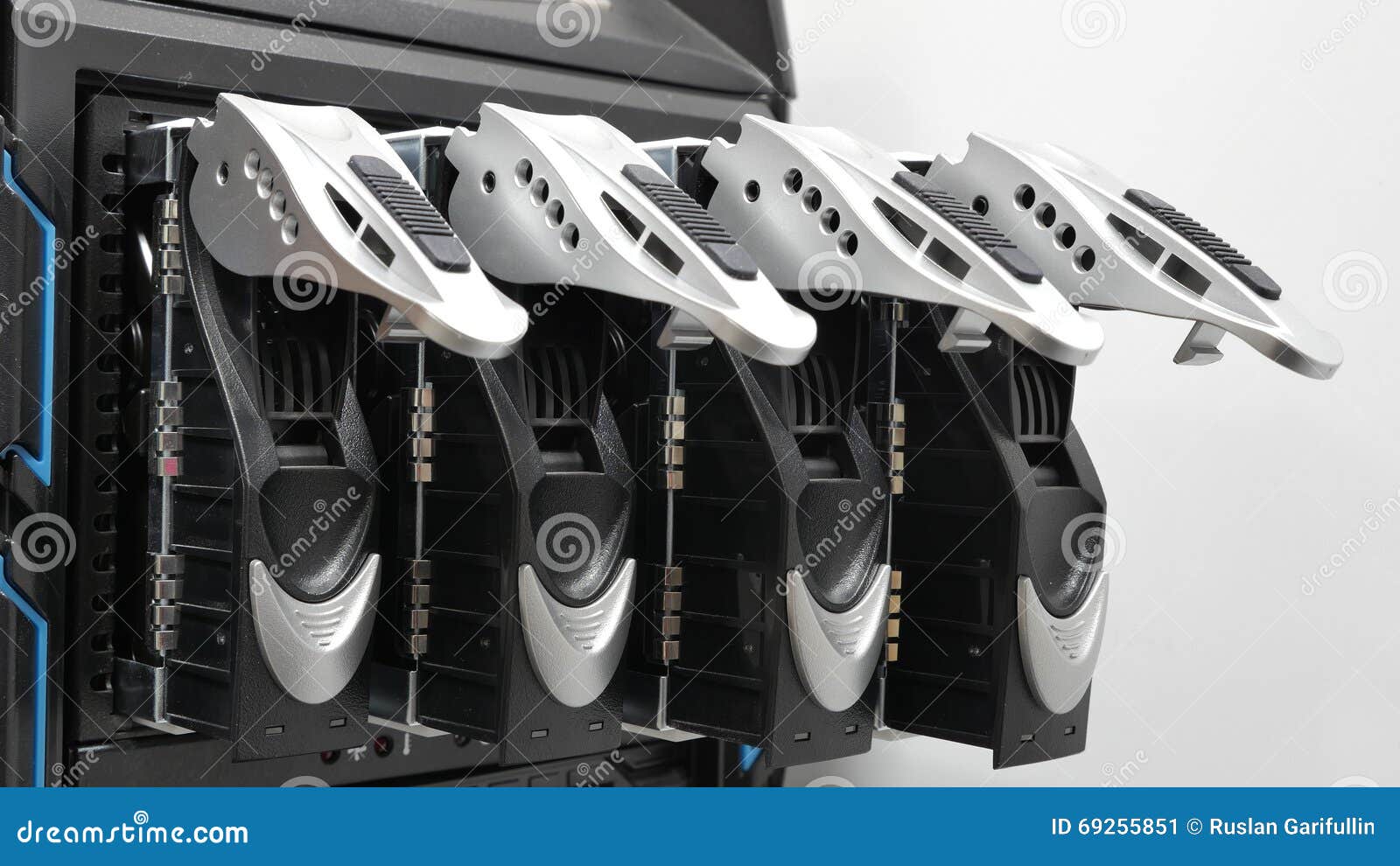 Open Hard Drives in a RAID Configuration Stock Image - Image of site ...