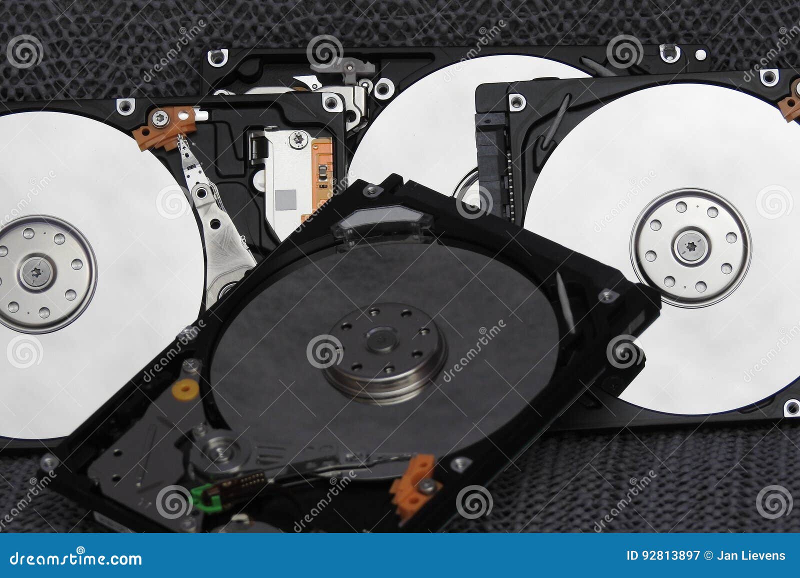 Open hard drives stock image. Image of datacenter, harddisk - 92813897