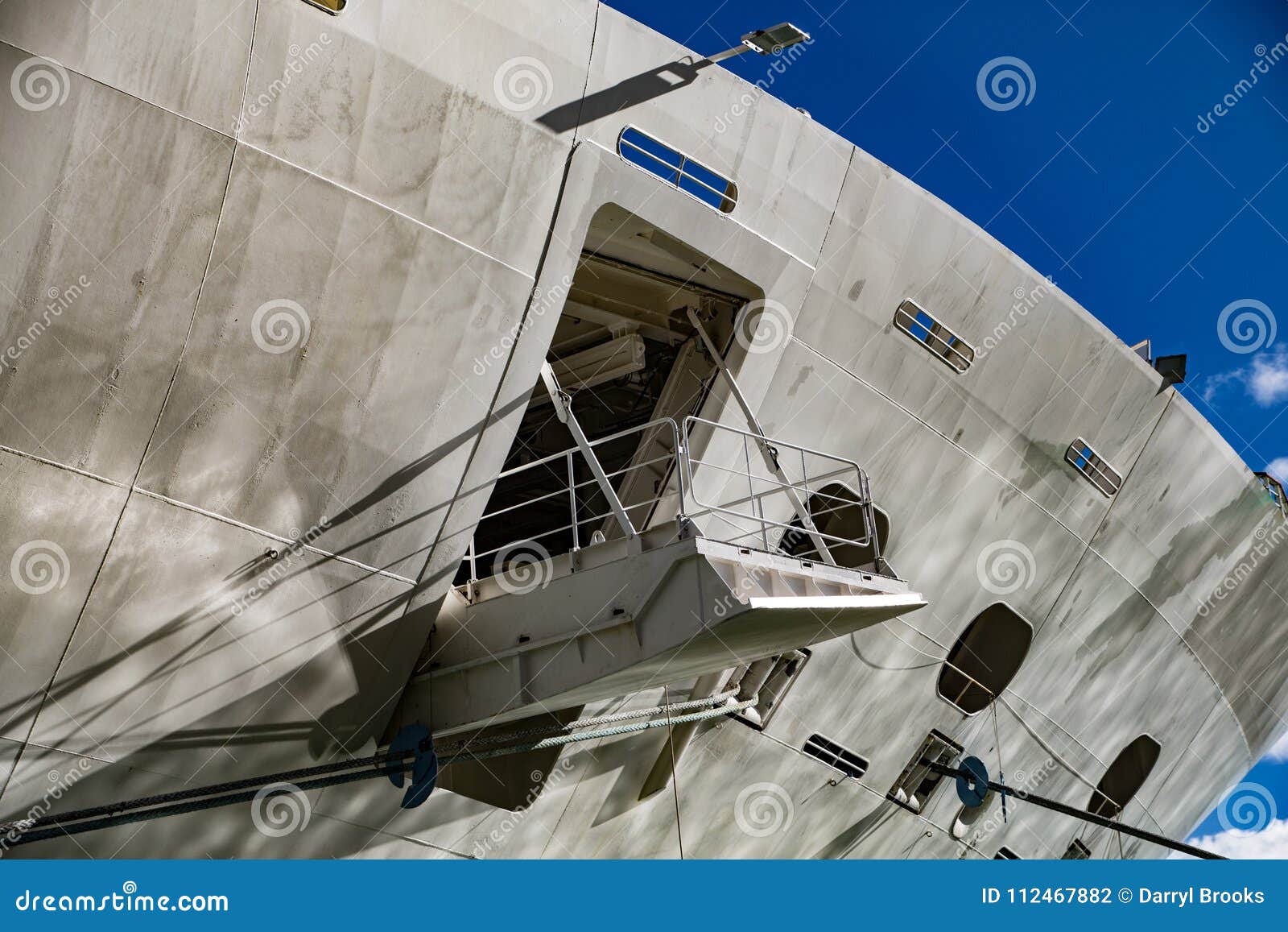 Open Hatch in Hull of Cruise Ship Stock Photo - Image of holiday ...
