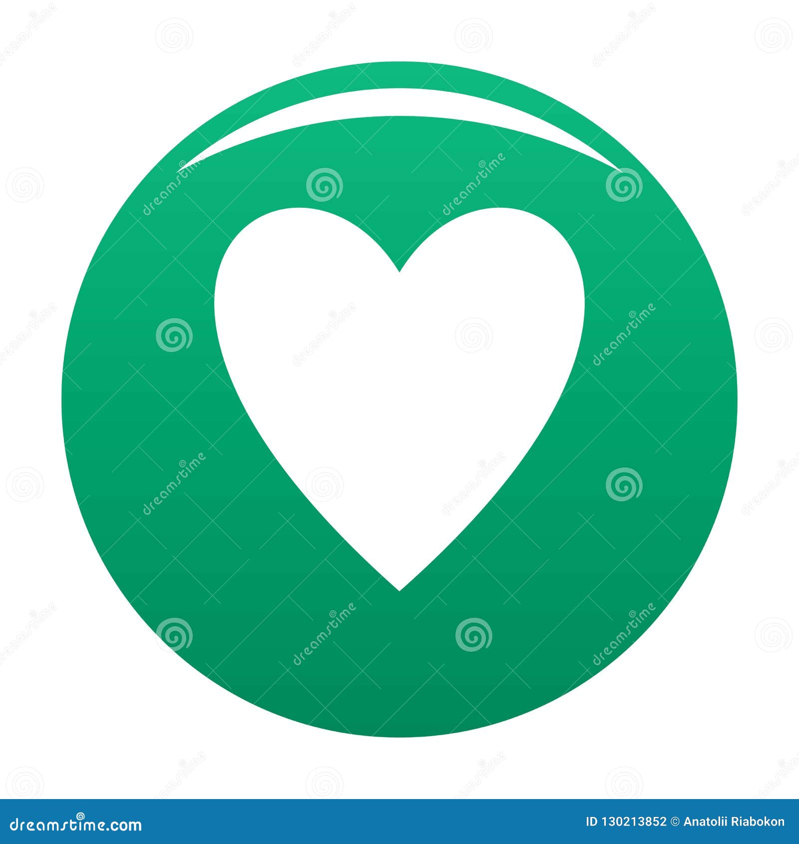 Open Heart Icon Vector Green Stock Vector - Illustration of isolated ...