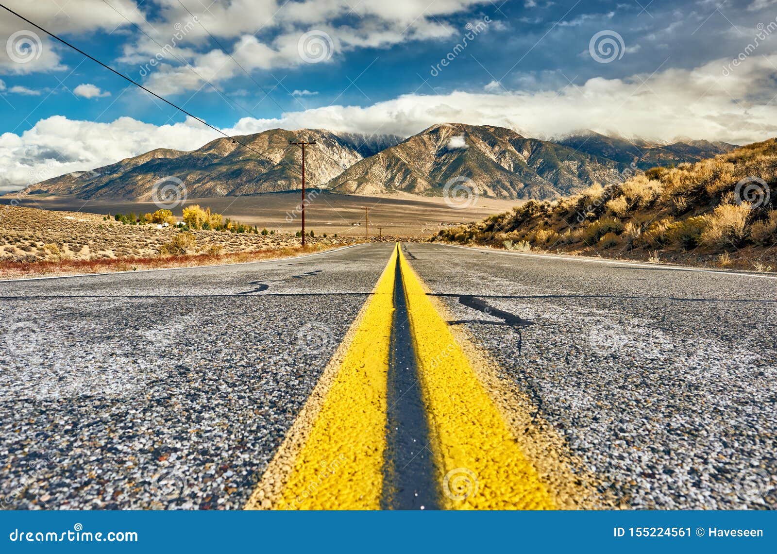 Open highway in California stock image. Image of valley - 155224561