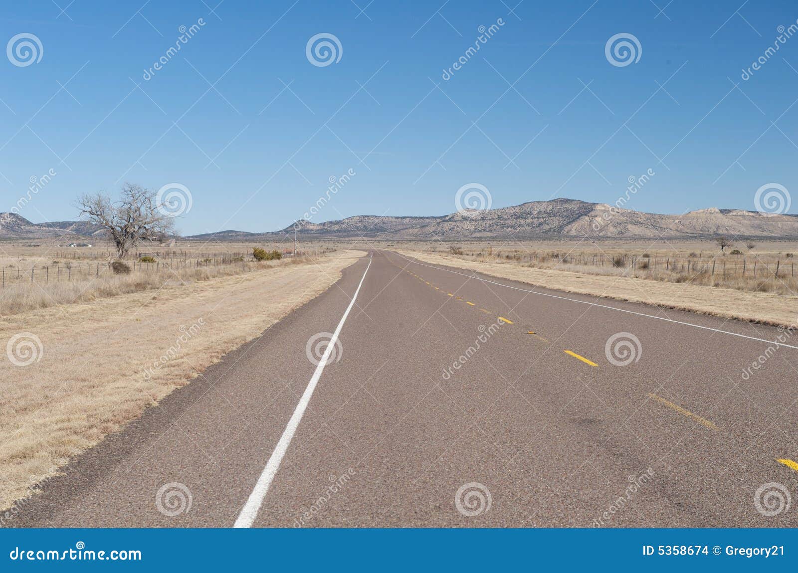 Open Highway in the Texas Hill Country Stock Photo - Image of farm ...