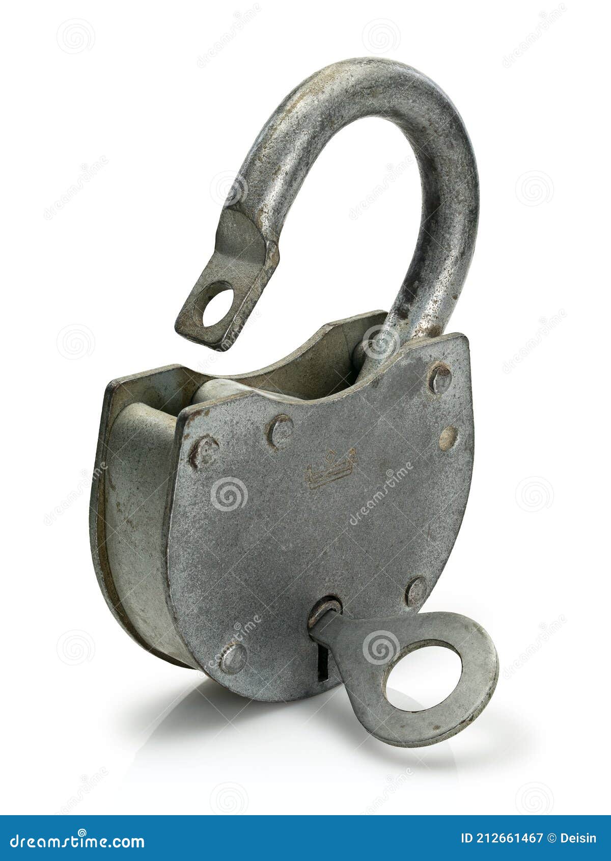 The Open Hinged Lock with Key Stock Image - Image of vertically, lock ...