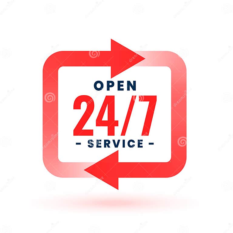 Always Open 24 Hour Help Assistance Template for Communication Stock ...