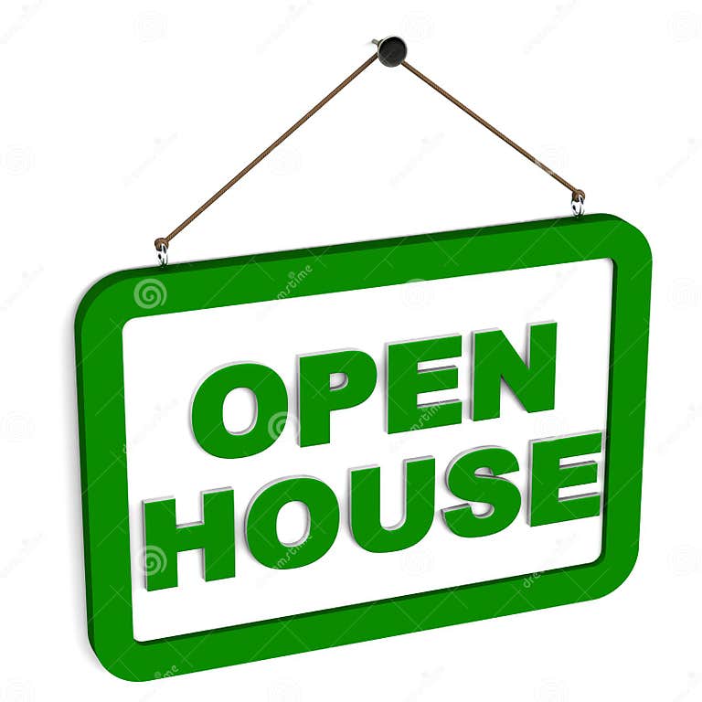 Open house stock illustration. Illustration of background - 28379400