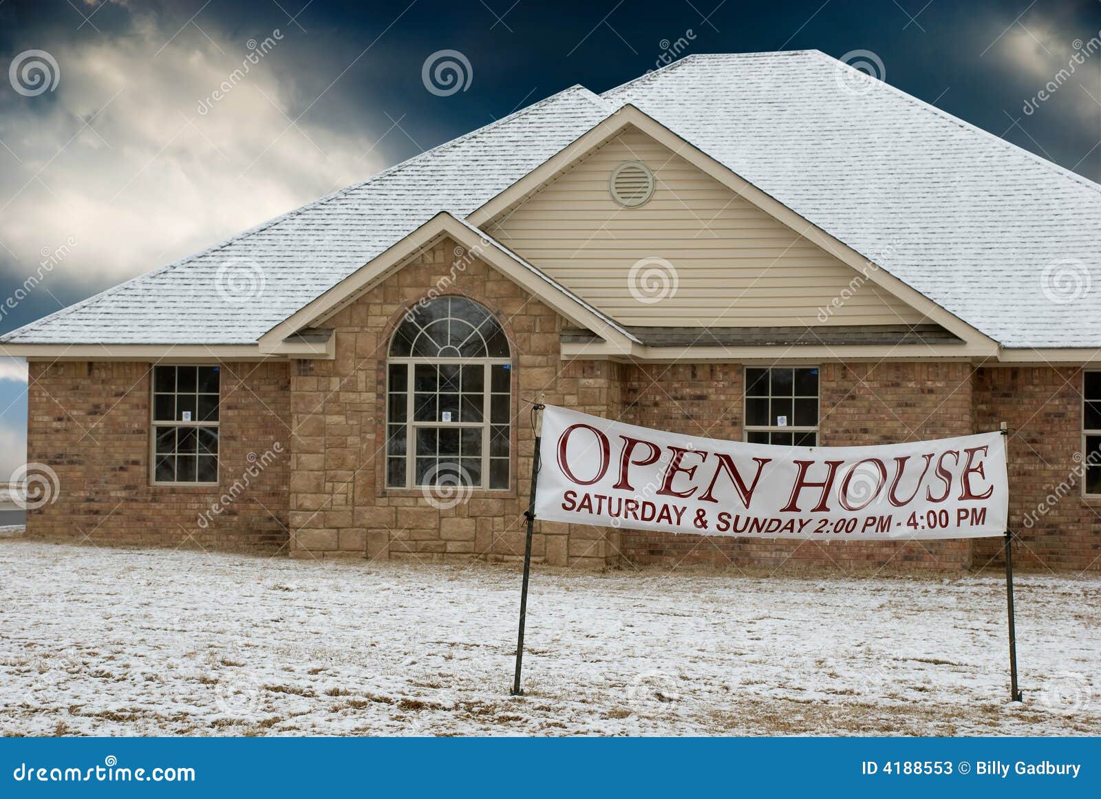 Open House stock image. Image of domicile, sign, constructed - 4188553
