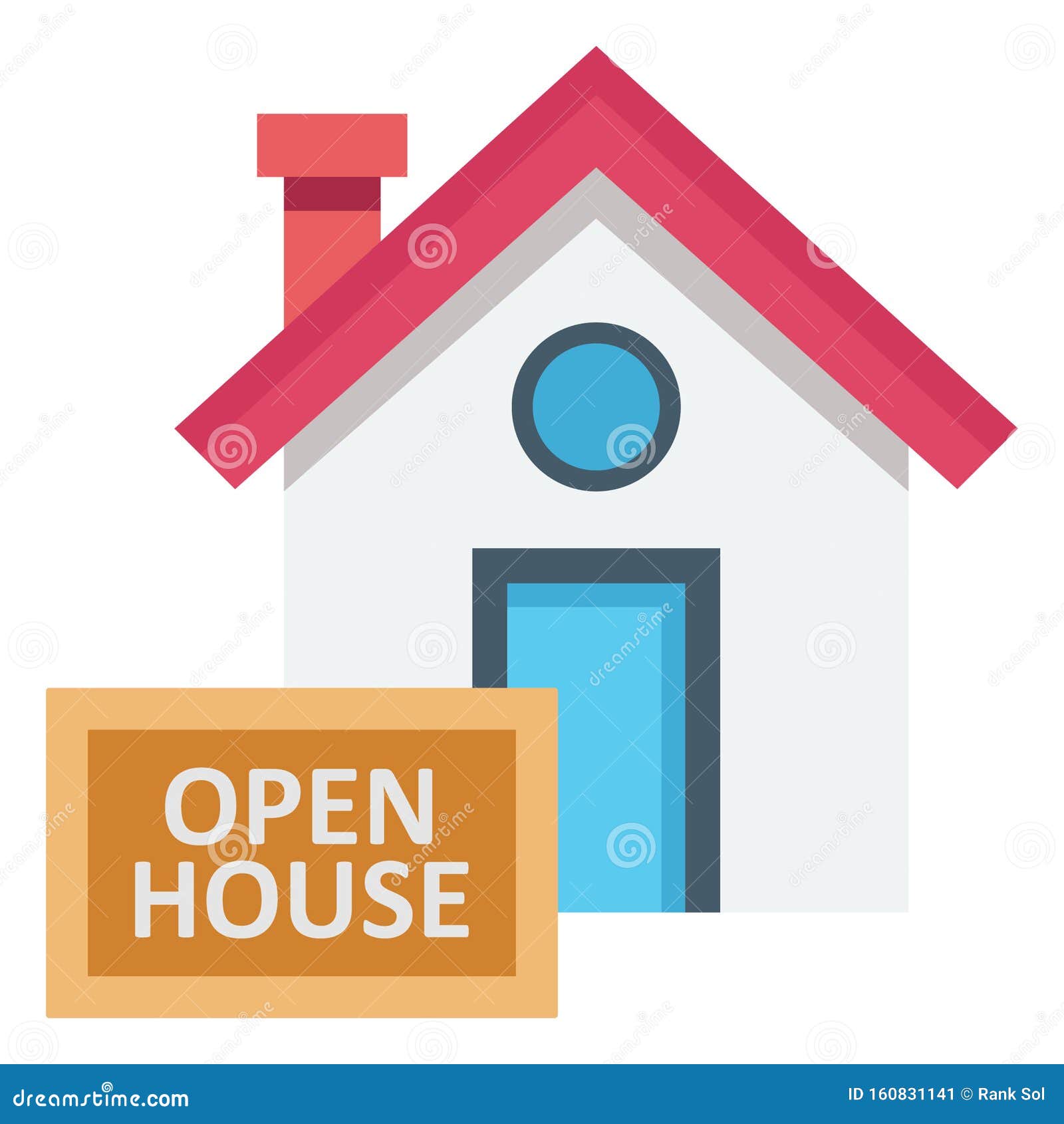 Open House Color Vector Icon Fully Editable Stock Vector - Illustration ...