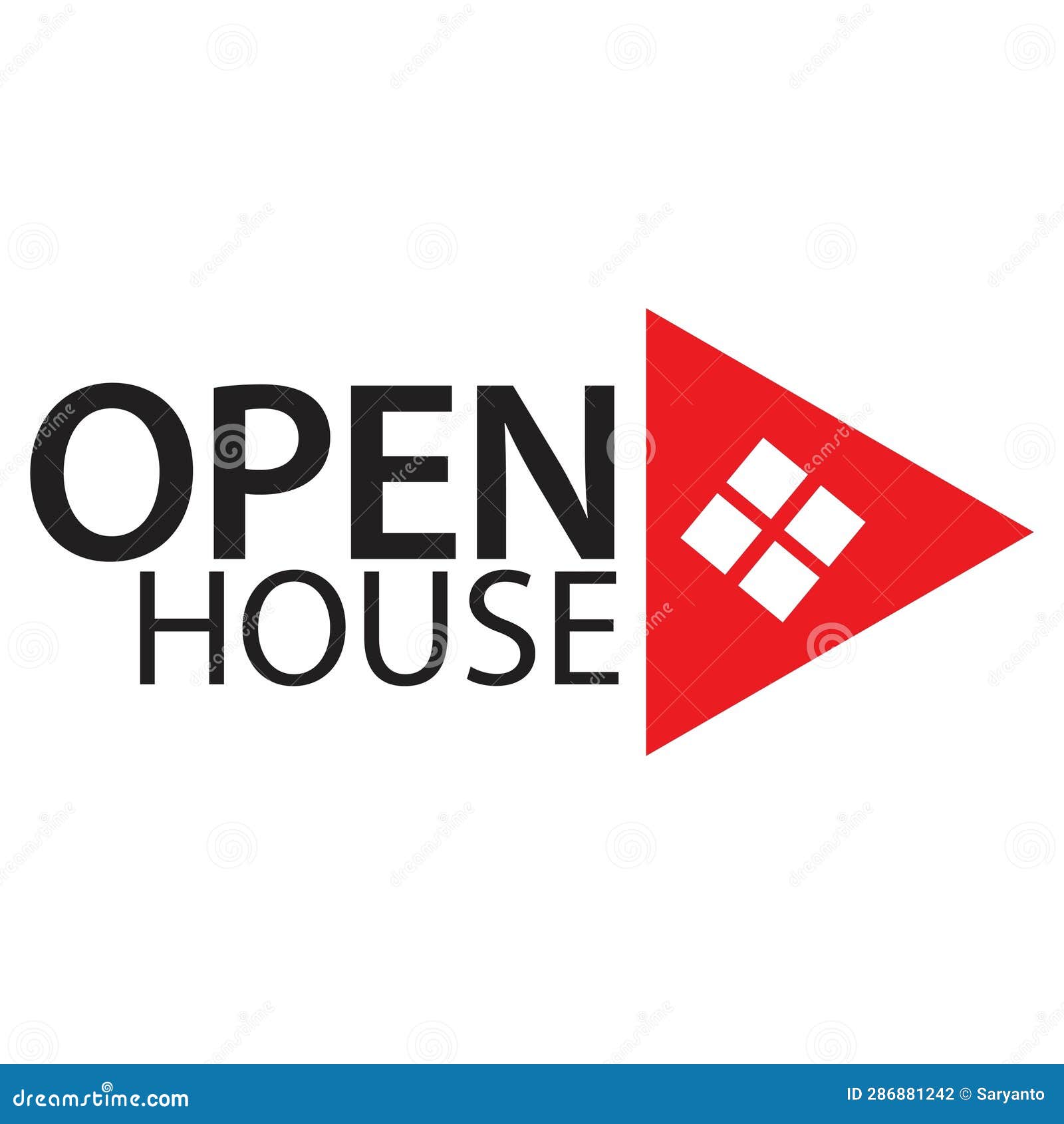 Open house icon vector. stock vector. Illustration of icon - 286881242