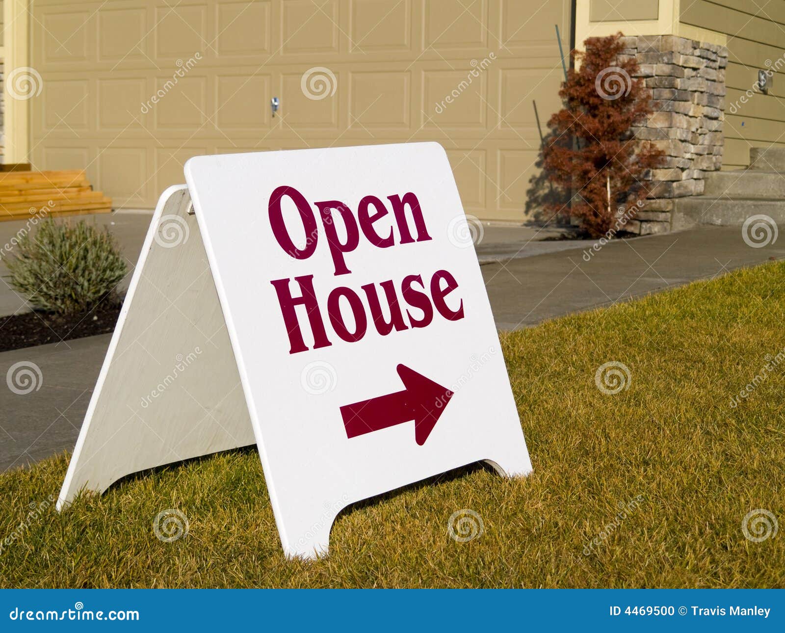Open House sign stock photo. Image of advertise, driveway - 4469500