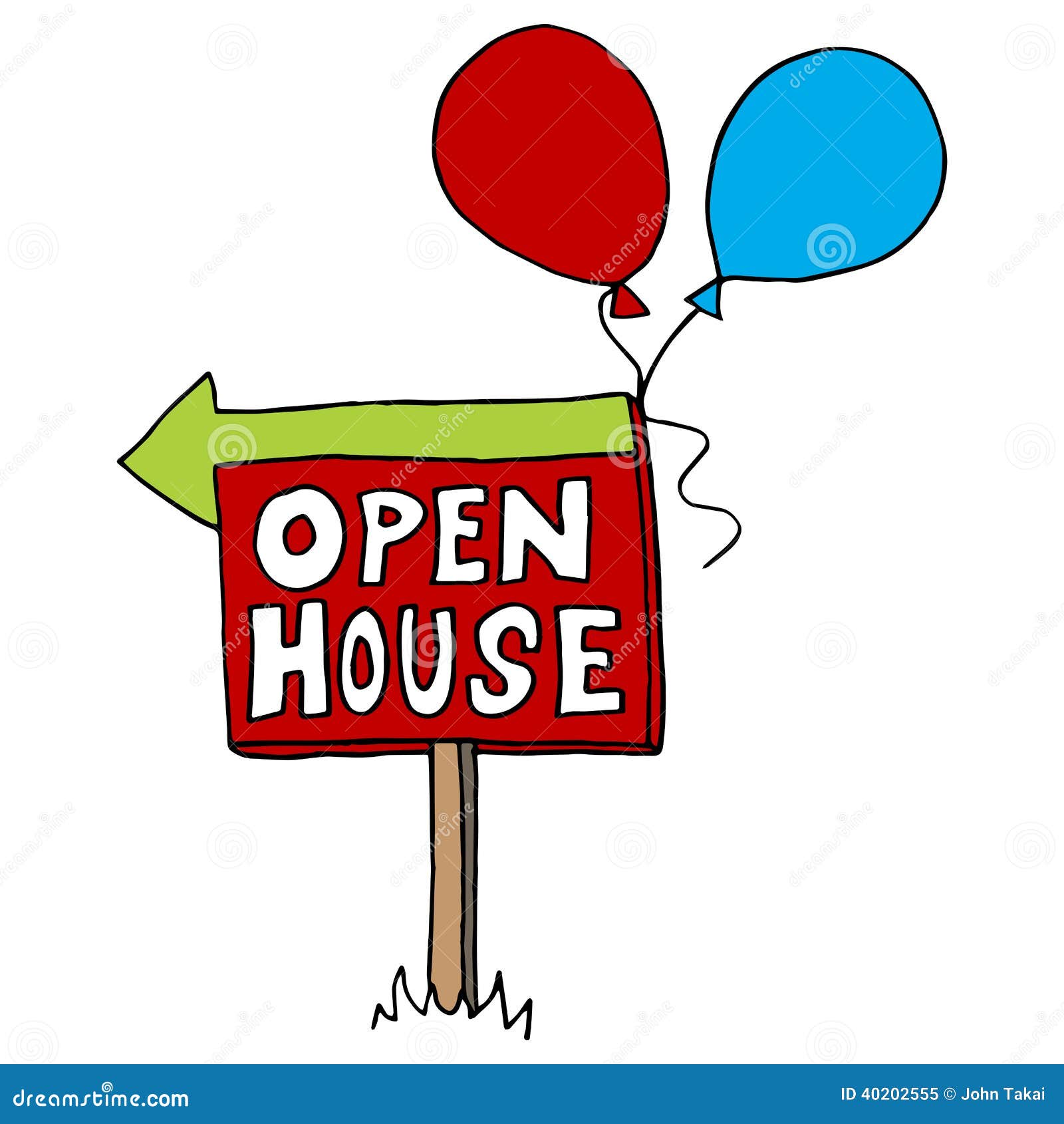 Open House Sign Stock Vector - Image: 40202555